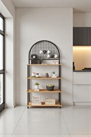BARIN DESIGN 3 Raflı Telli Çevir-Kur Çok Amaçlı Raf Ünitesi | Metal ...
