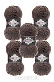 Alize ( 5 Adet ) Superlana Midi 207 Sütlü Kahve El Örgü Iplikleri Yelek ...