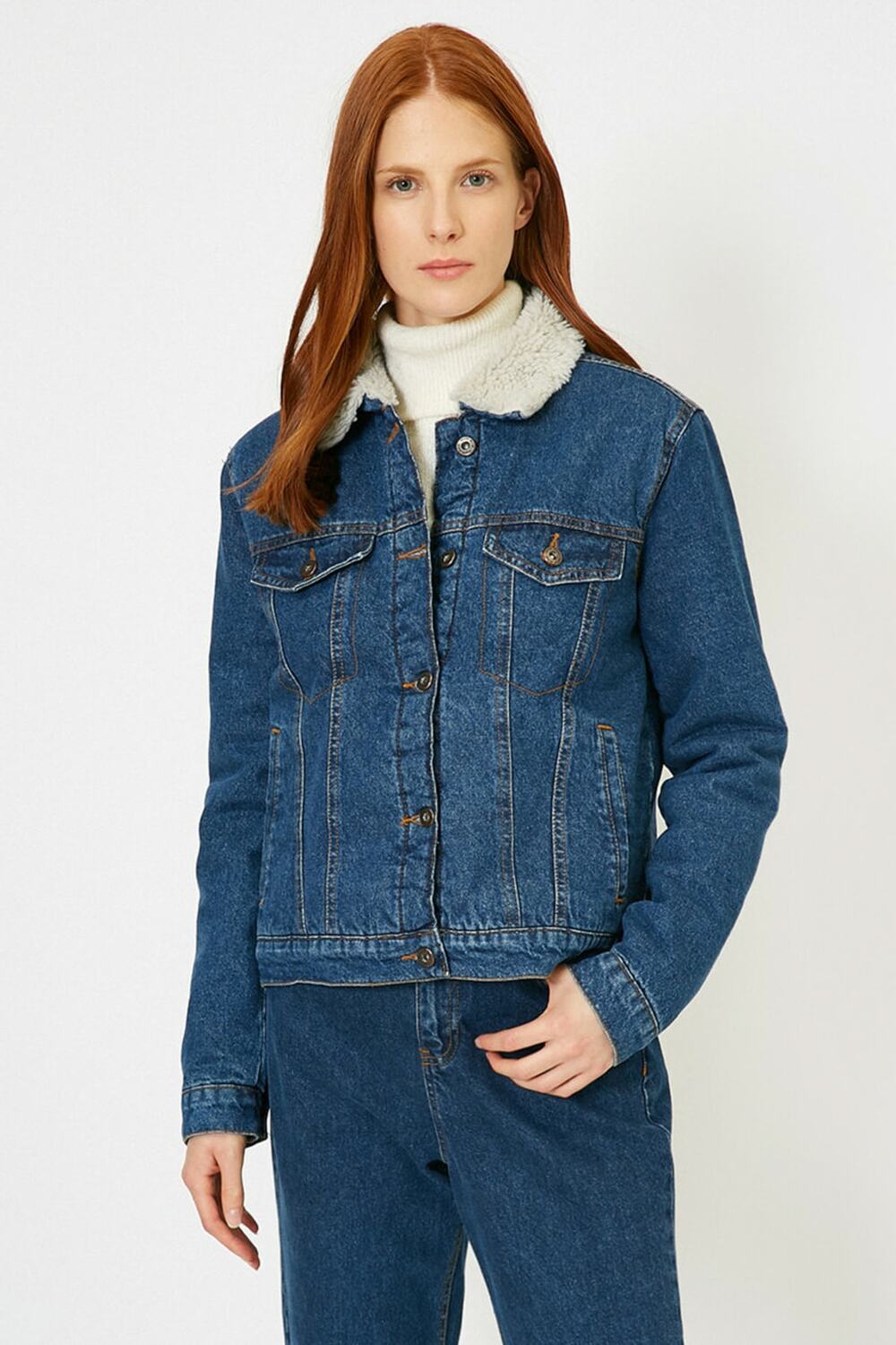 Koton Jacket - Blue - Regular - Trendyol