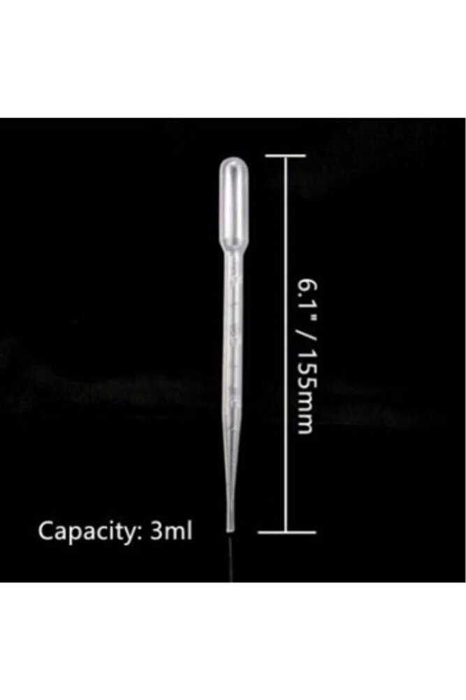 50 Adet 3ml Plastik Pastör Pipet Likit Pipeti Damlalık Kullanıcı ...