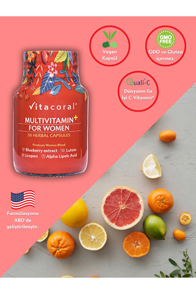 Multivitamin For Women 30'lu Bitkisel Kapsül - Vitaminler Ve Mineraller ...