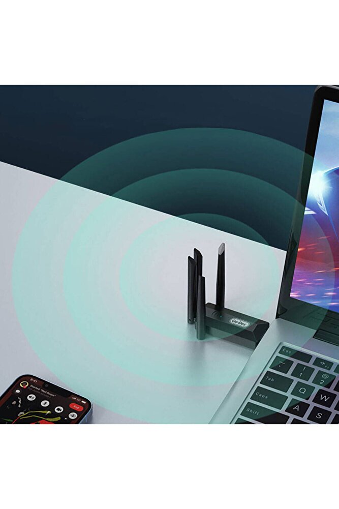 4 Antenli Kablosuz İnternet Sağlayıcı USB WiFi Wireless Adaptör Go Des ...