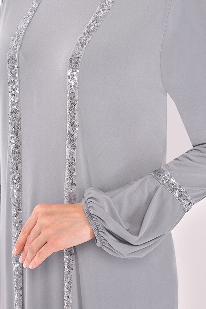 Kadın Giyim Abiye Moda Elbiseli Ikili Takım 2600 Gri Kullanıcı ...
