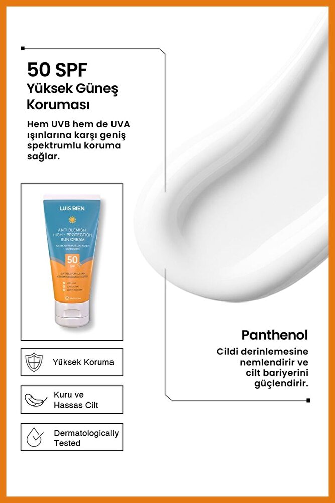 Leke Karşıtı Spf 50 | Yüksek Korumalı Nemlendirici Güneş Kremi | 50 ml ...
