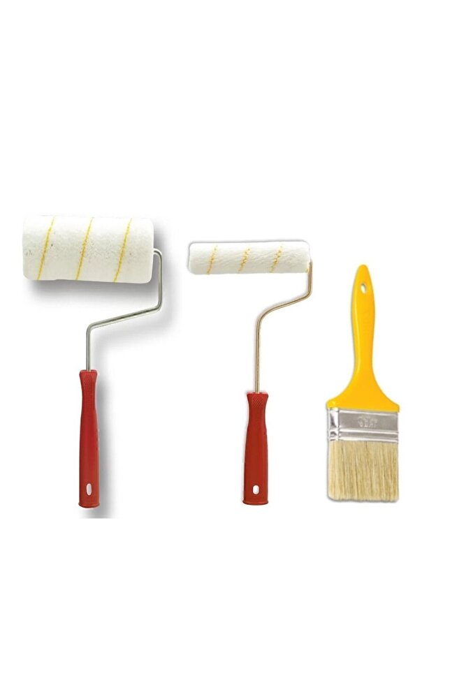 M1 Art Boyacı Seti Set Saten Rulo Parmak Rulo Kestirme Fırça Set 3'lü ...