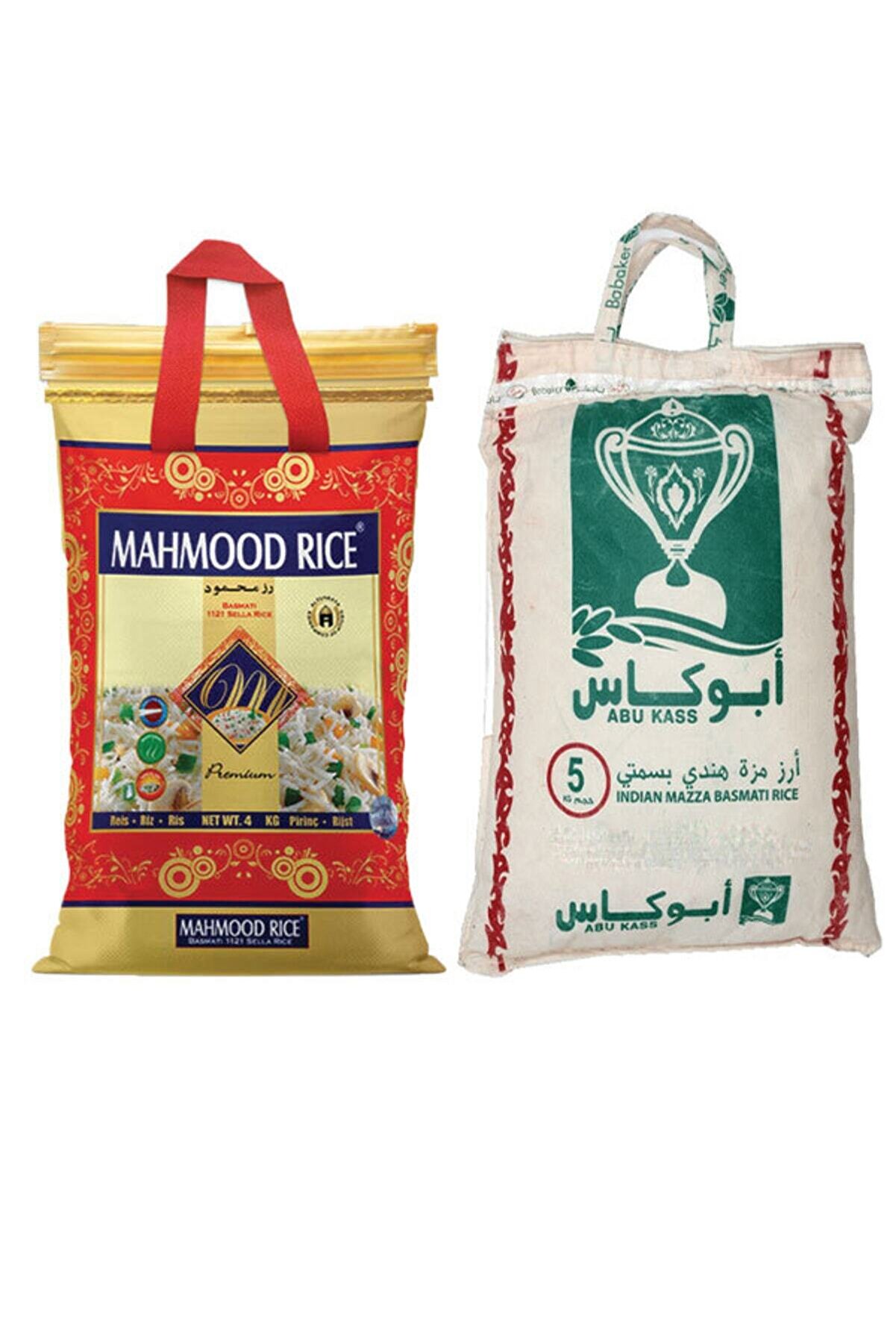 ABU KASS Basmati Pirinç 5 Kg "orjınal"+mahmood Rice Basmati Pirinç 4 Kg ...