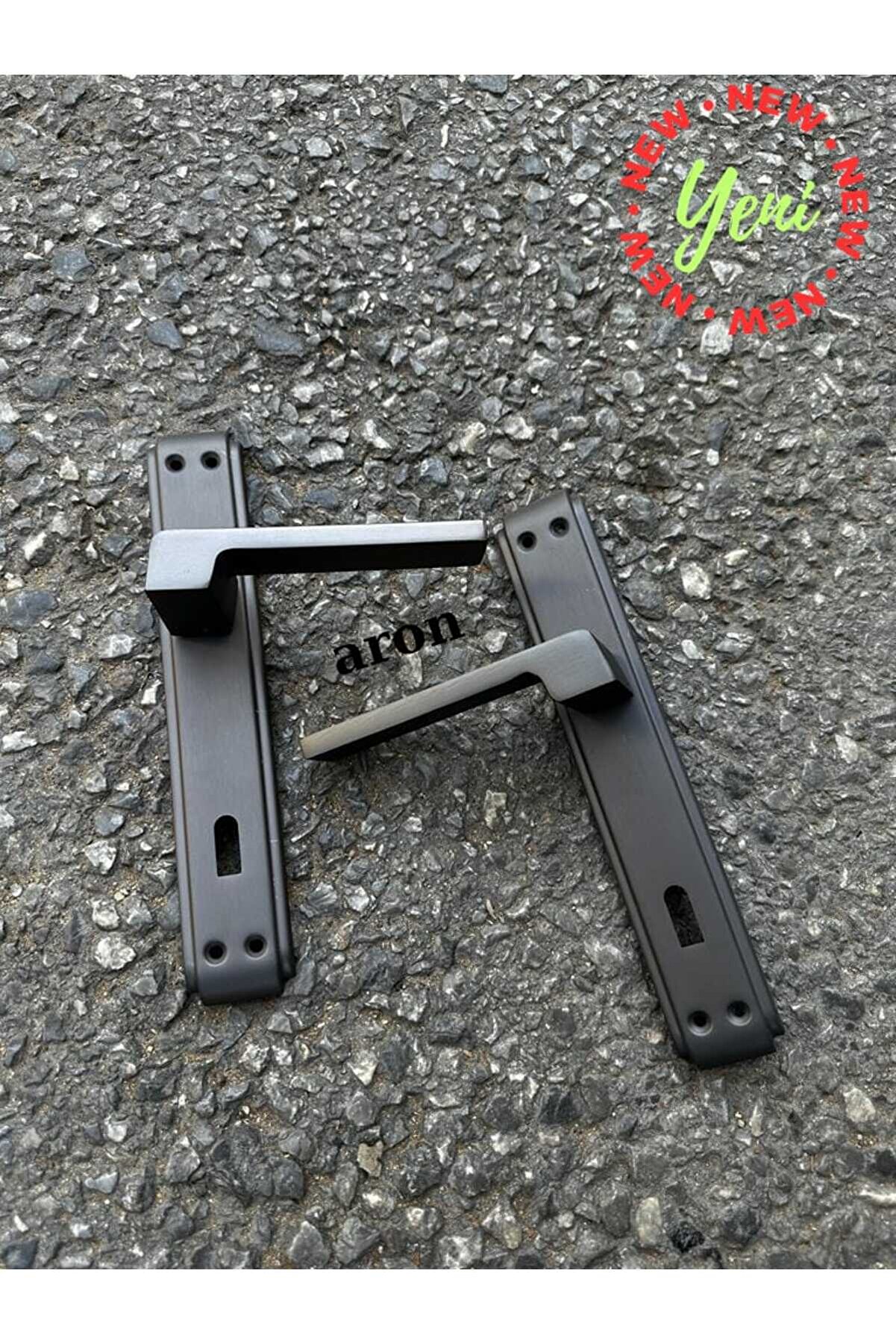 ARON SOFUOĞLU PRİZMA MODEL LÜX ANKA AYNALI (MAT ANTRASİT) ODA KAPI KOLU ...