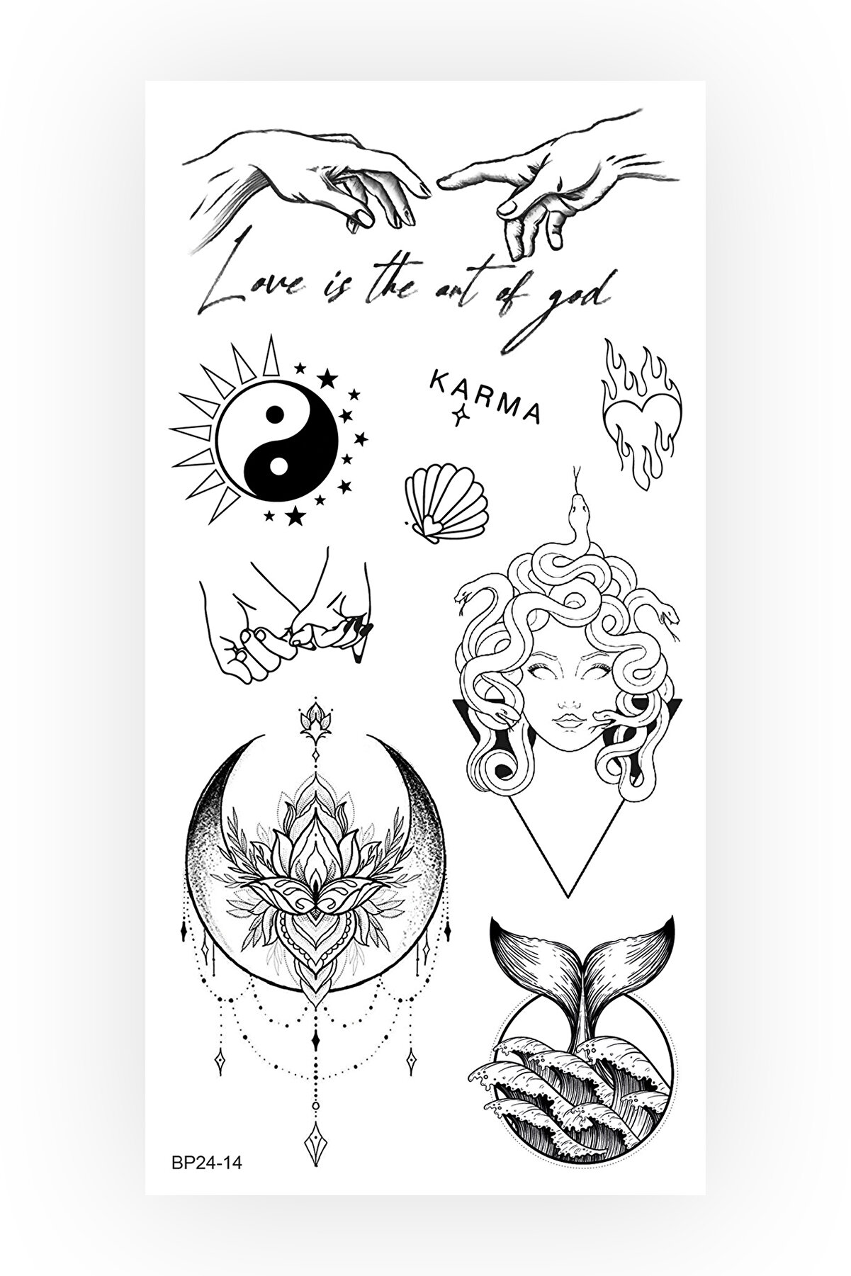 BP Tattoo Medusa Karışık Şekilli Geçici Dövme Tattoo Fiyatı, Yorumları ...