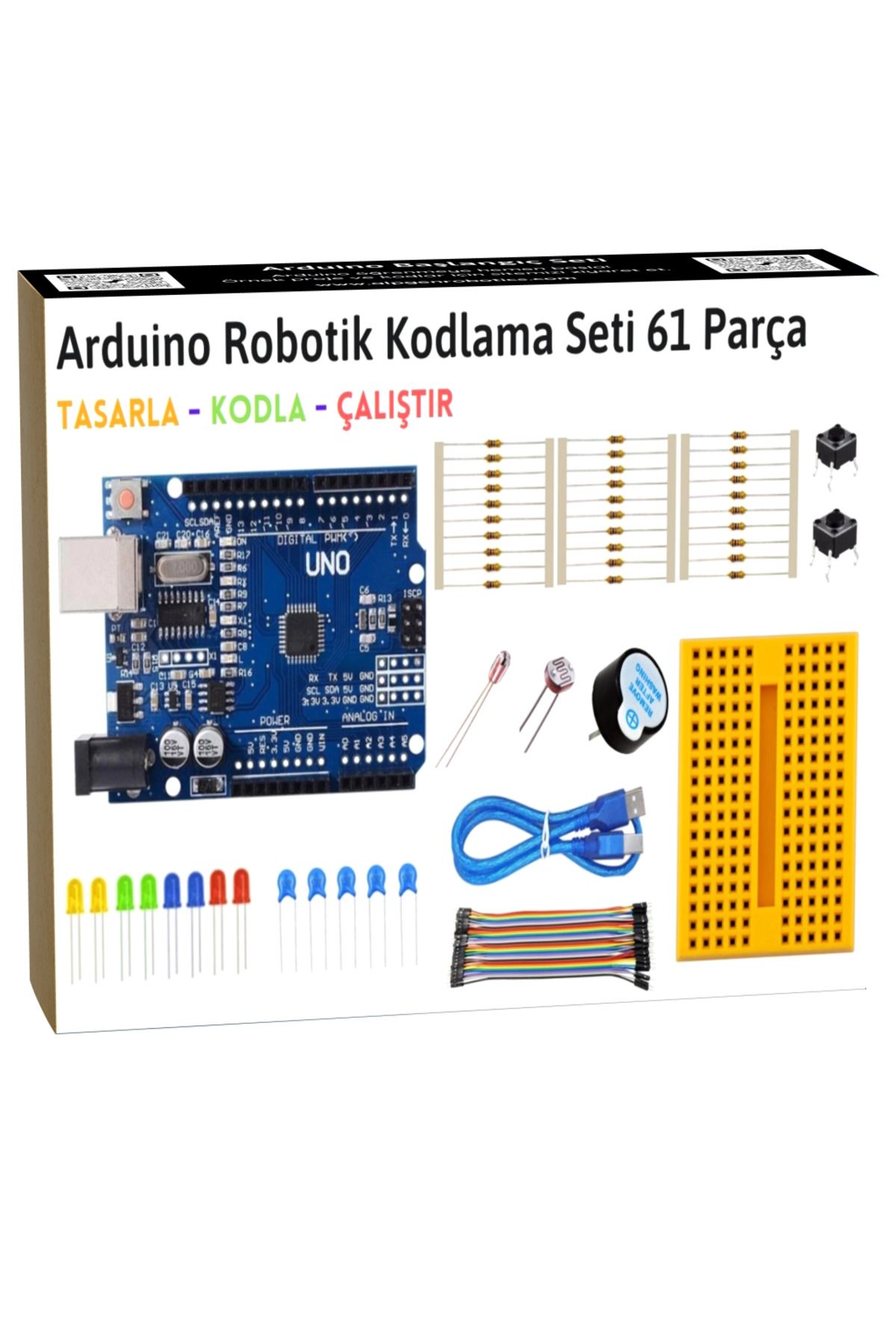 Arduino Projeleri Arduino Uno Robotik Kodlama Başlangıç Seti 61 Parça Fiyatı Yorumları Trendyol