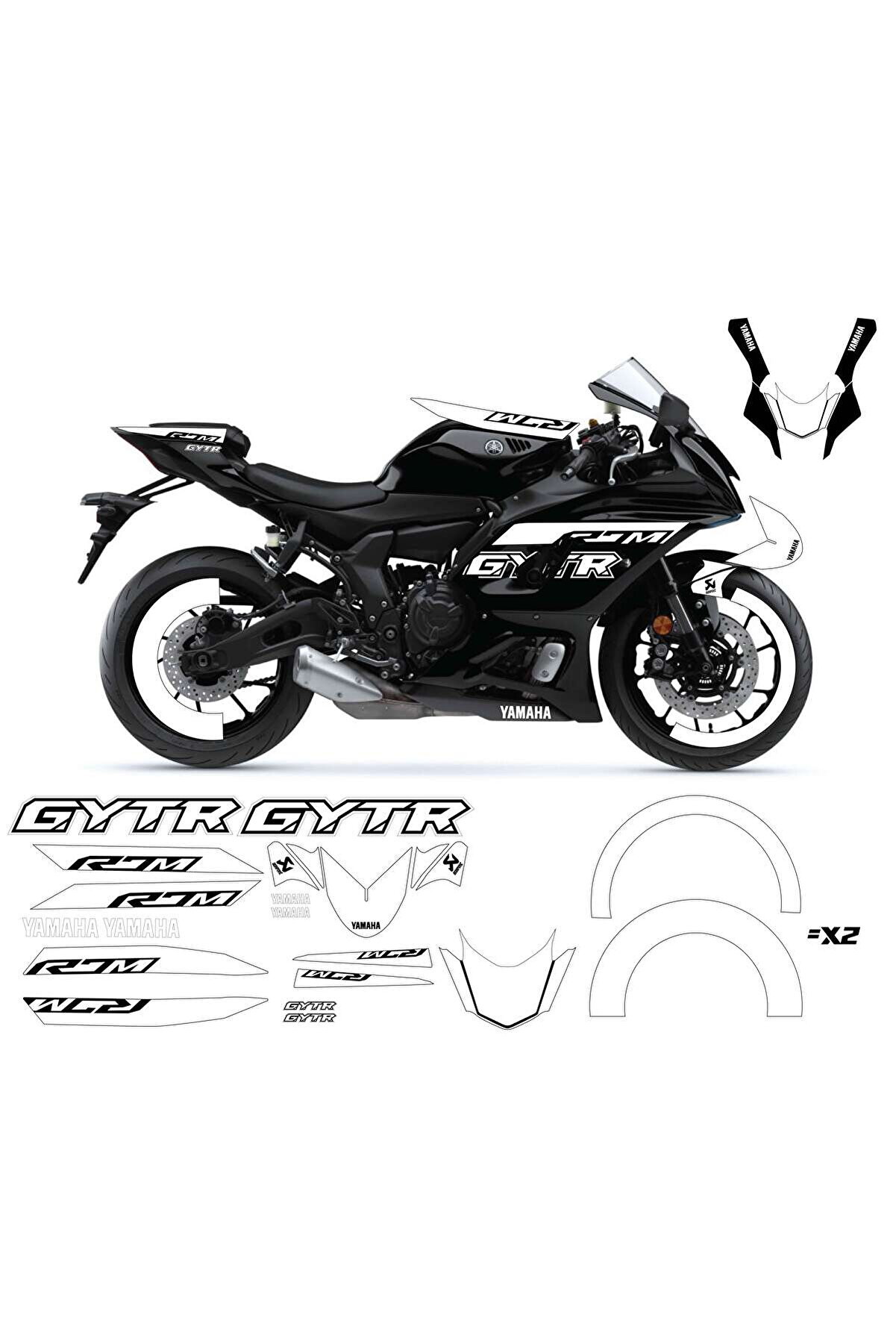Run Grafik Shop YAMAHA YZF R7M WHİTE STİCKER SET Fiyatı, Yorumları ...
