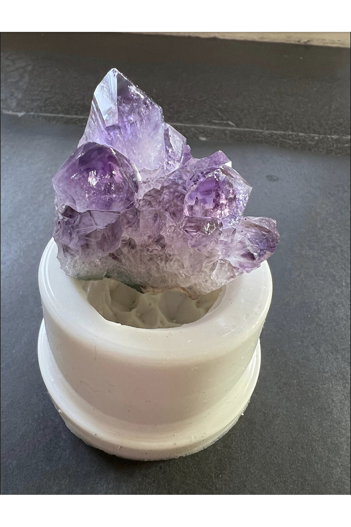 MoldsAndMore EPOKSİ REÇİNE AMETİST KRİSTAL SİLİKON KALIBI DOĞAL TAŞ ...