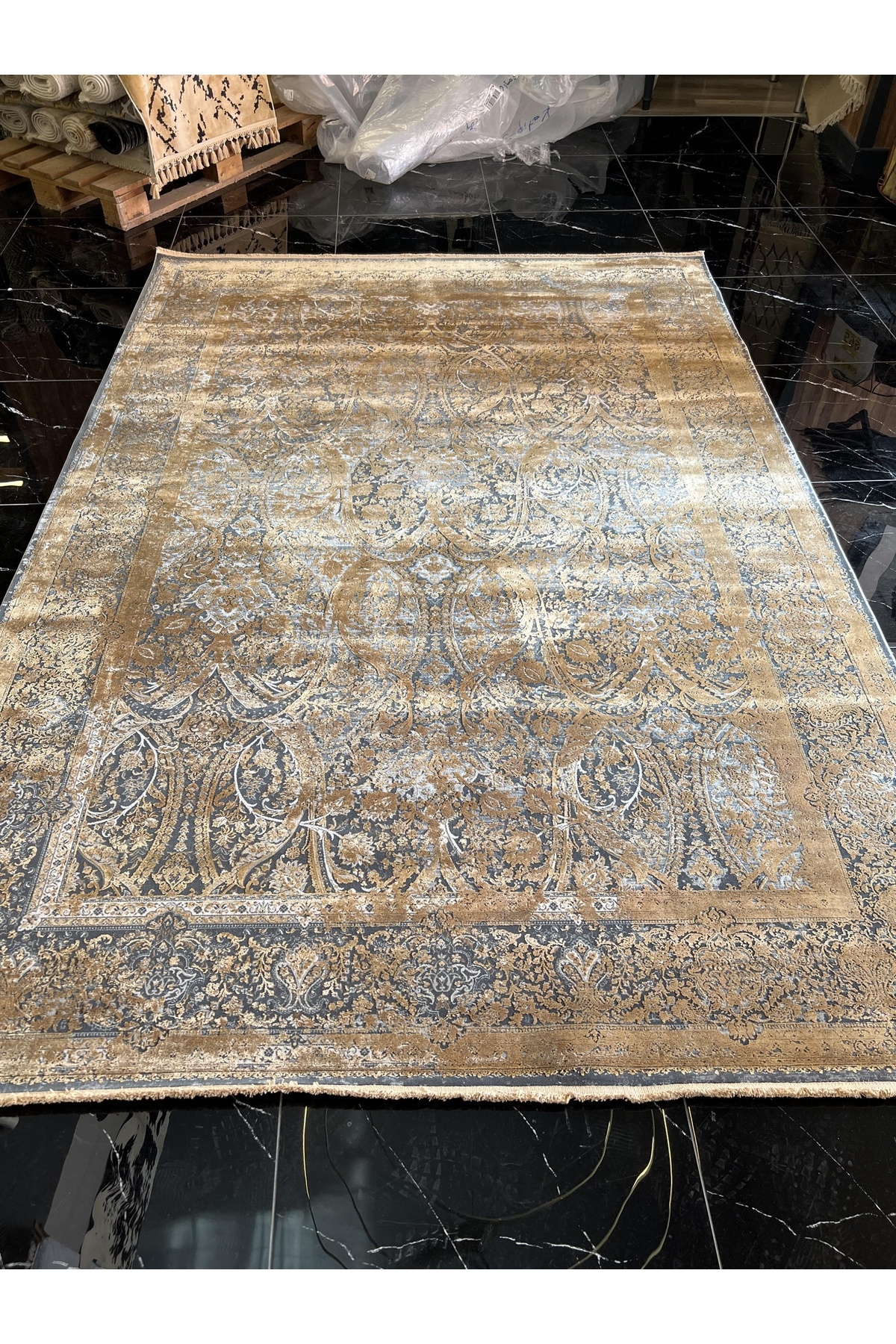 ELEXUS HALI Elexus Halı Diamond 3775 Koyu Gri Bakır Salon HalısıFiyatı ...