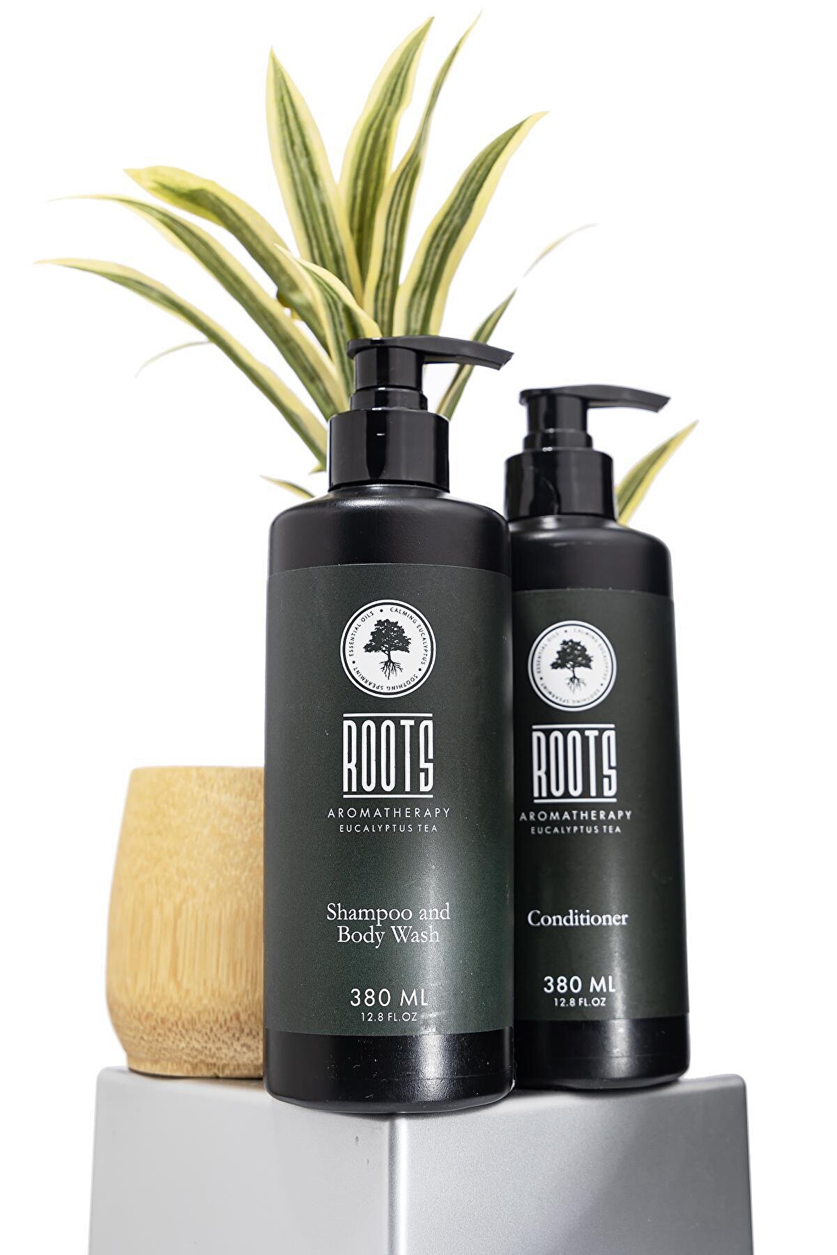 Roots Aromatherapy Shampoo and Body Wash 380 ml +Conditioner 380 ml ...