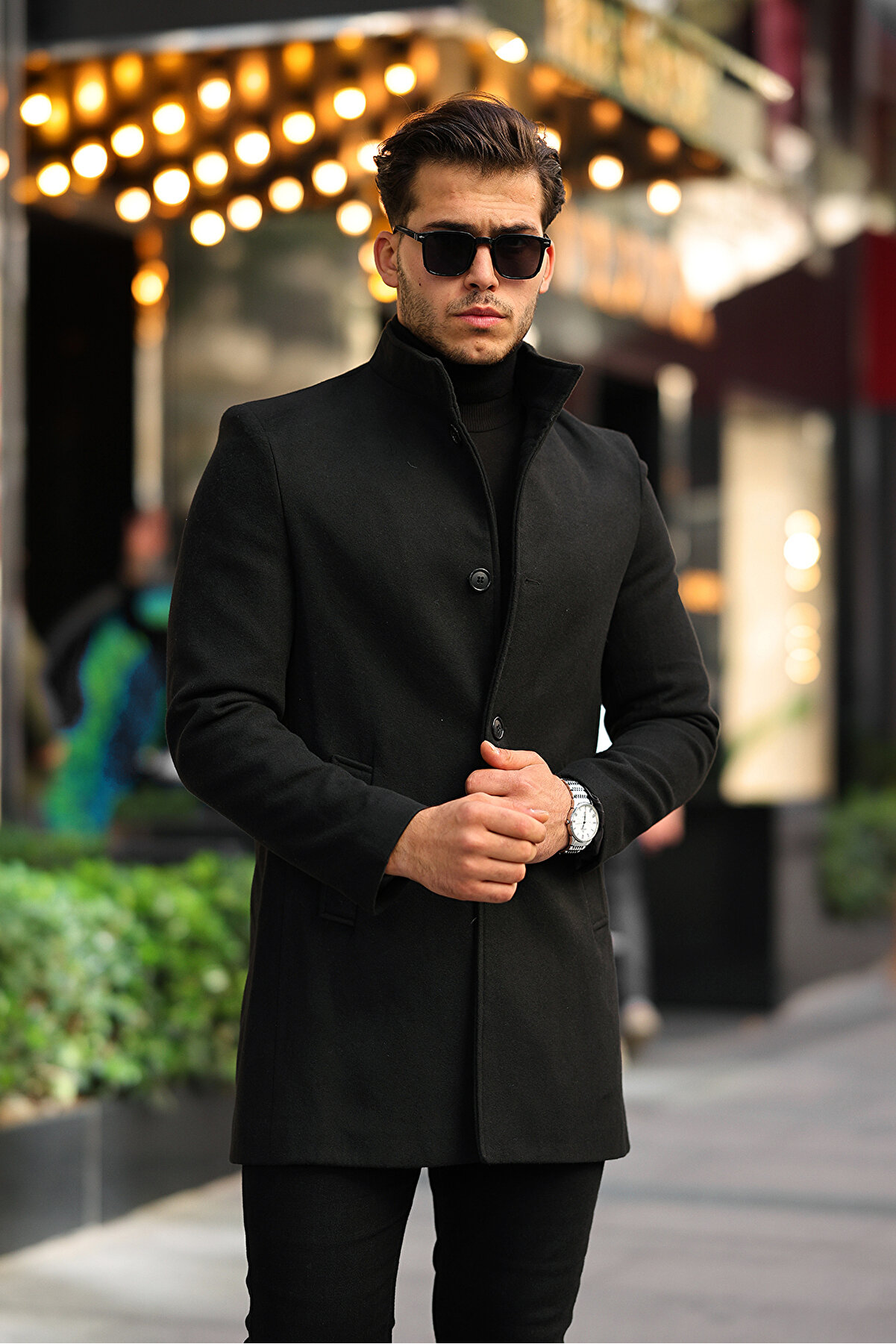 gm giyimarket Erkek Siyah Dik Yaka Uzun Kaşe Kaban Fiyatı, Yorumları ...