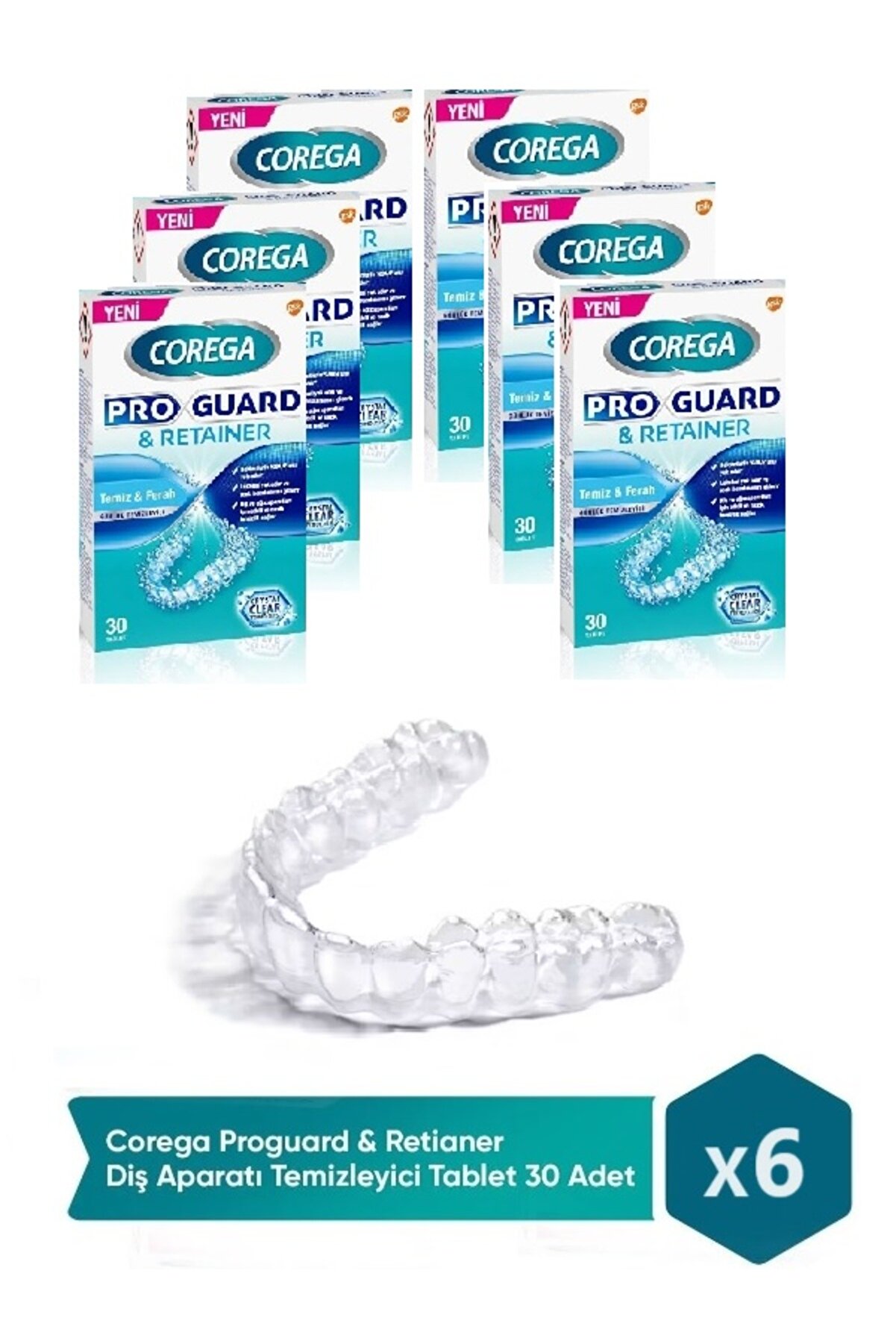 Corega Proguard & Retianer Diş Aparatı Temizleyici Tablet 150 Adet ...