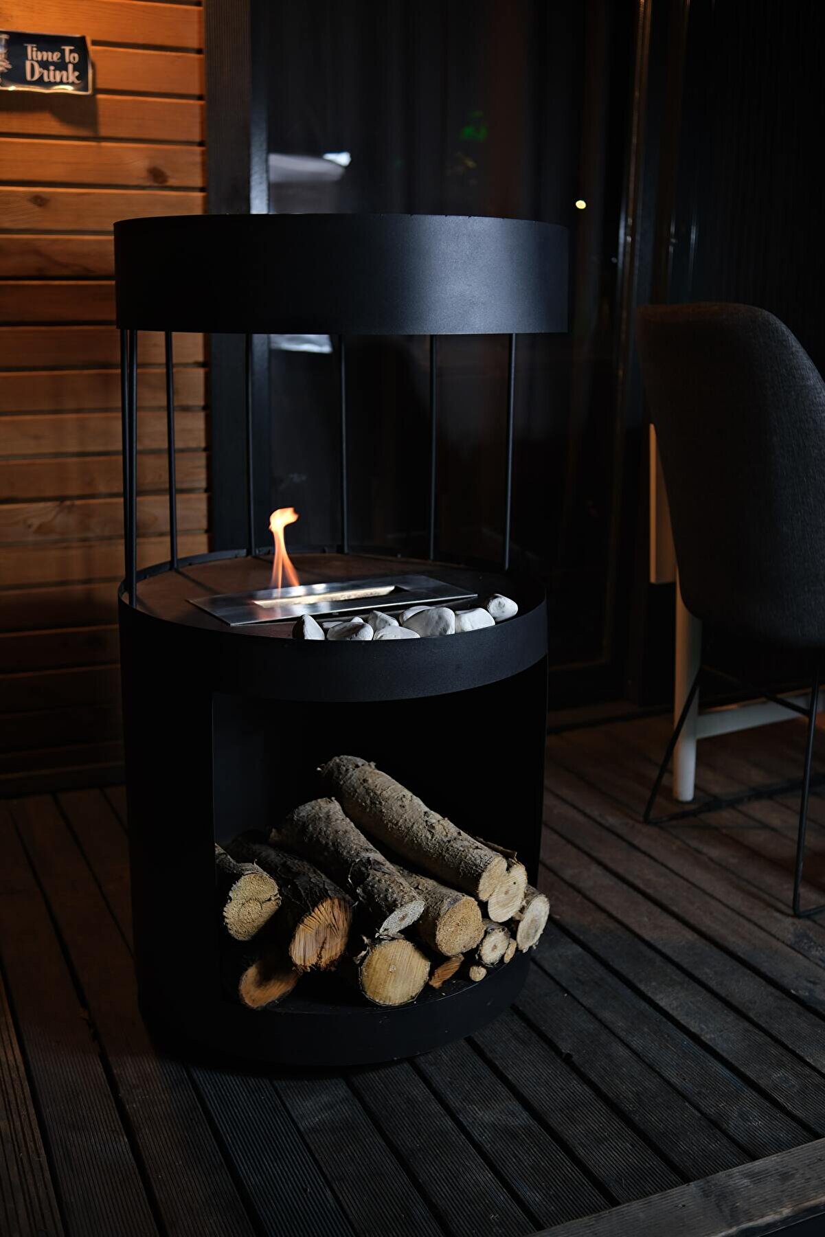 SSCONCEPT BARREL Model Ev Tipi Şömine , İç Mekan Ve Dış Mekan Şöminesi ...