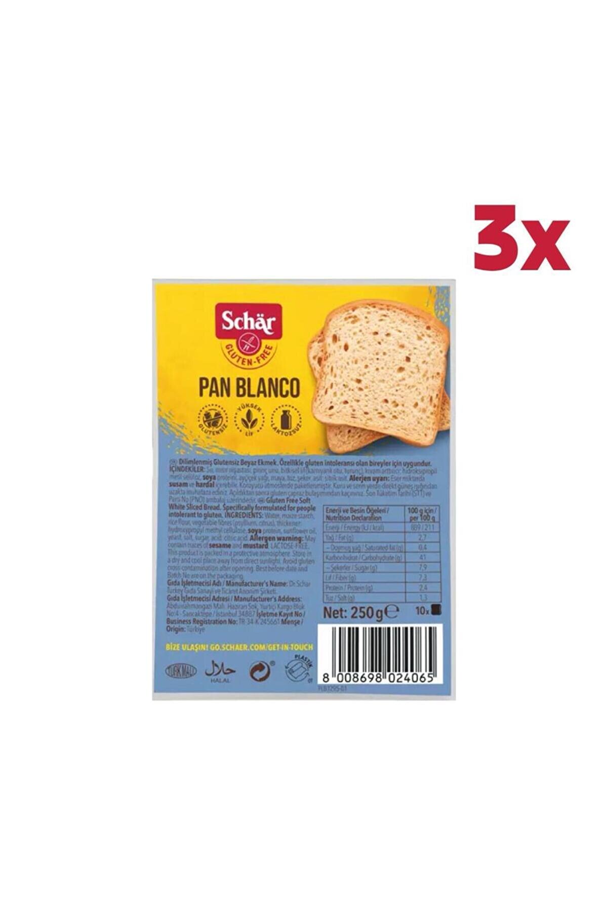 Schar Pan Blanco Glutensiz Ekmek 250gr (3 Adet ) Fiyatı, Yorumları ...