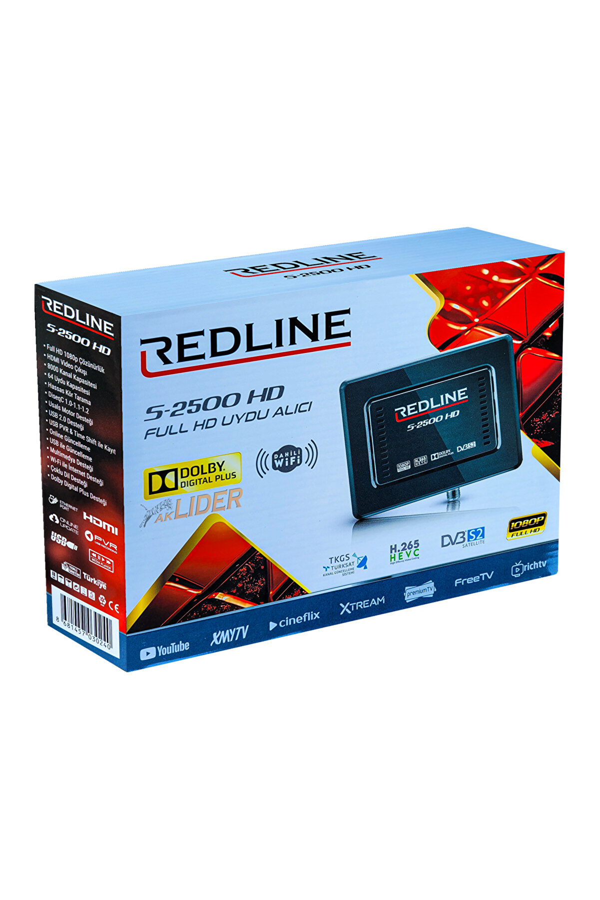 Redline S2500 HD Uydu Alıcısı Dolby Plus Dahili WİFİ - Fiyatı, Yorumları
