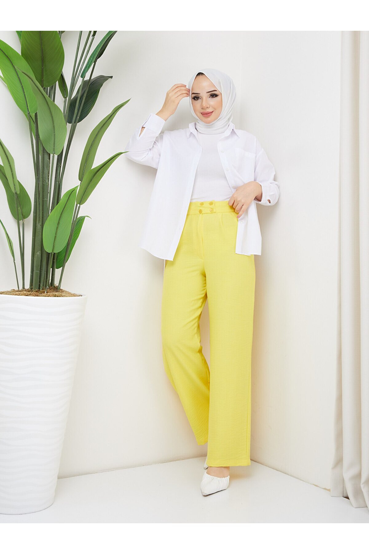 ecce home KETEN PALAZZO PANTOLON Fiyatı, Yorumları - Trendyol