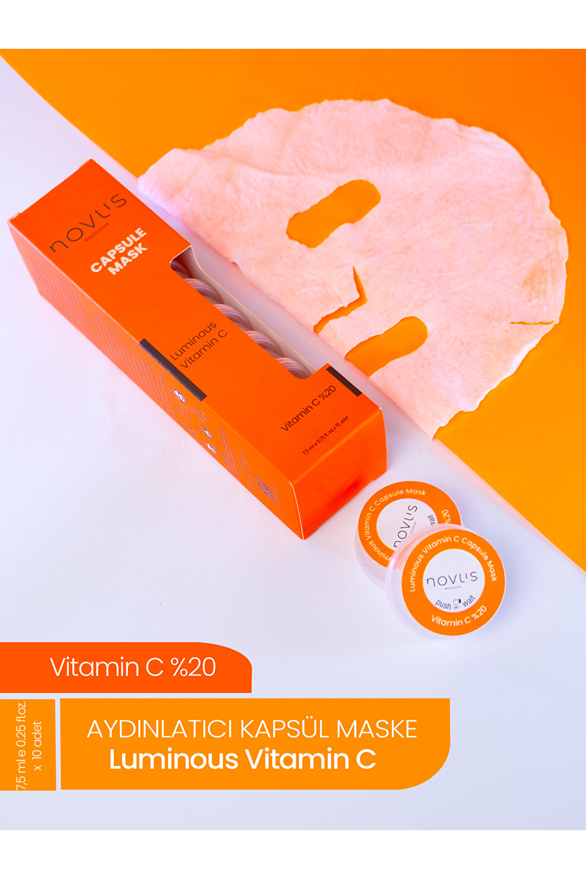 novus exclusive Luminous Vitamin C %20 Capsule Mask Aydınlatıcı-ton ...