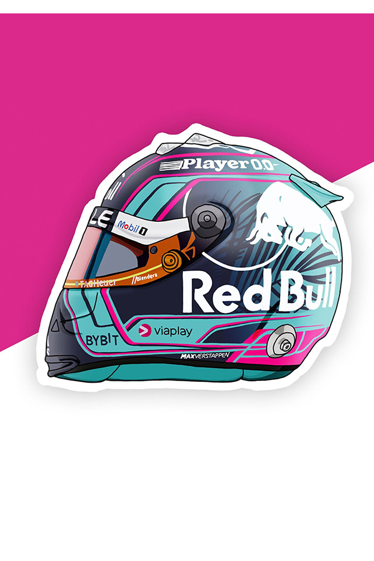 MegaSticker Formula 1 Max Verstappen Miami Sticker Motor, Kask, Laptop ...