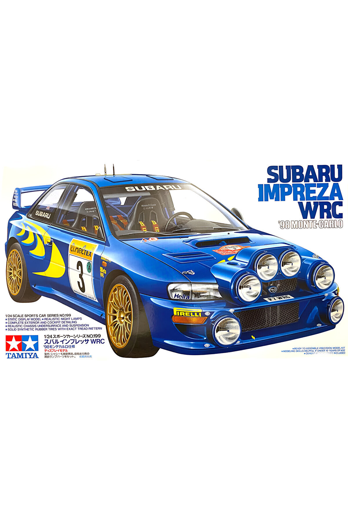 TAMIYA 1/24 Subaru Impreza WRC 1998 Monte Carlo Plastik Araba Maket Kit ...