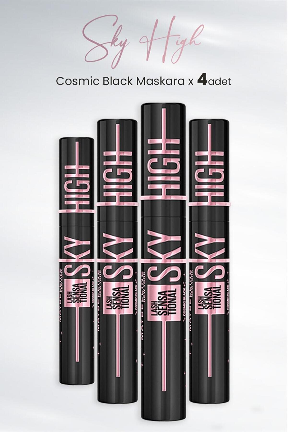 Maybelline New York Maskara Sky High Cosmic Black X 4 Adet - Fiyatı ...