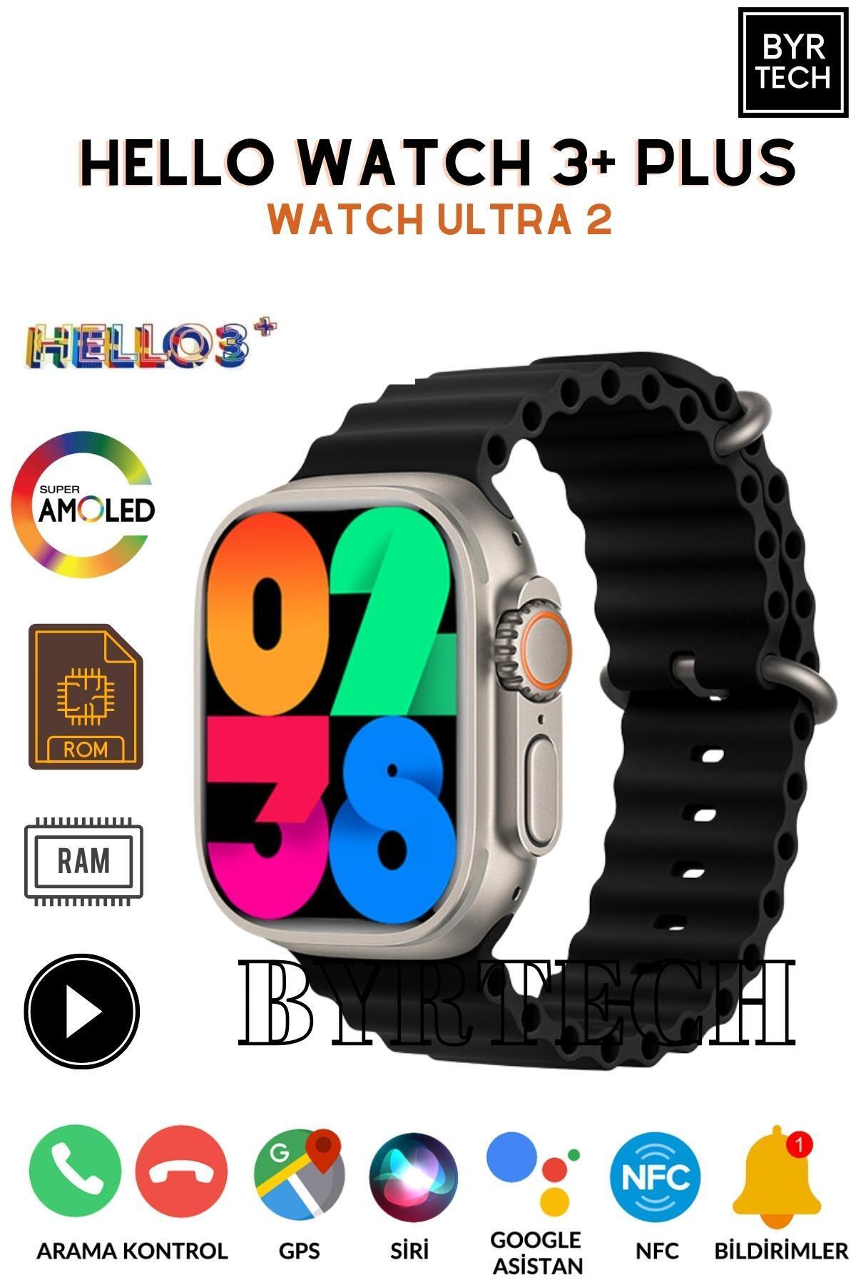 BYRTECH Hello Watch 3 Plus H12 Ultra Max 4gb Hafıza Ve Aksesuar ...