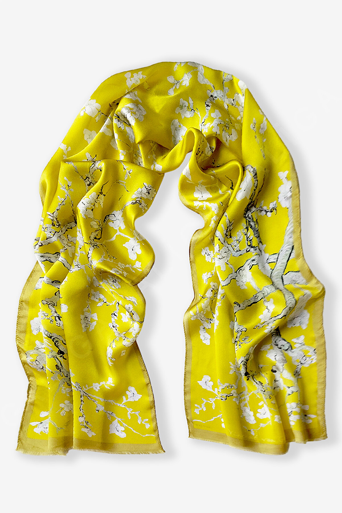 Galiga Van Gogh Almond Lime %100 Ipek Fular 45*165cm "Art On Silk" Fiyatı, Yorumları - Trendyol