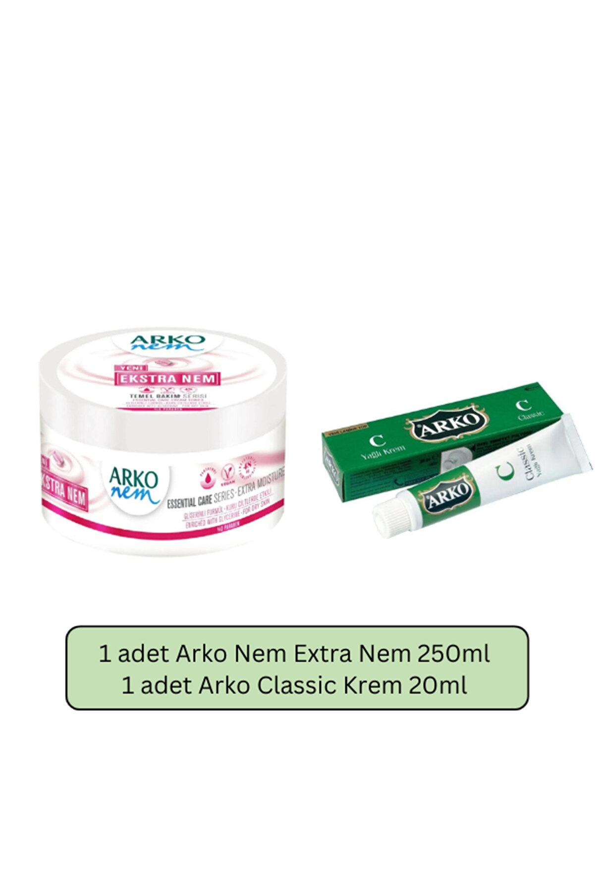 Arko Nem Extra Nemlendirici El ve Vücut Kremi 250ml + Arko Nem Classic Krem 20ml Fiyatı ...