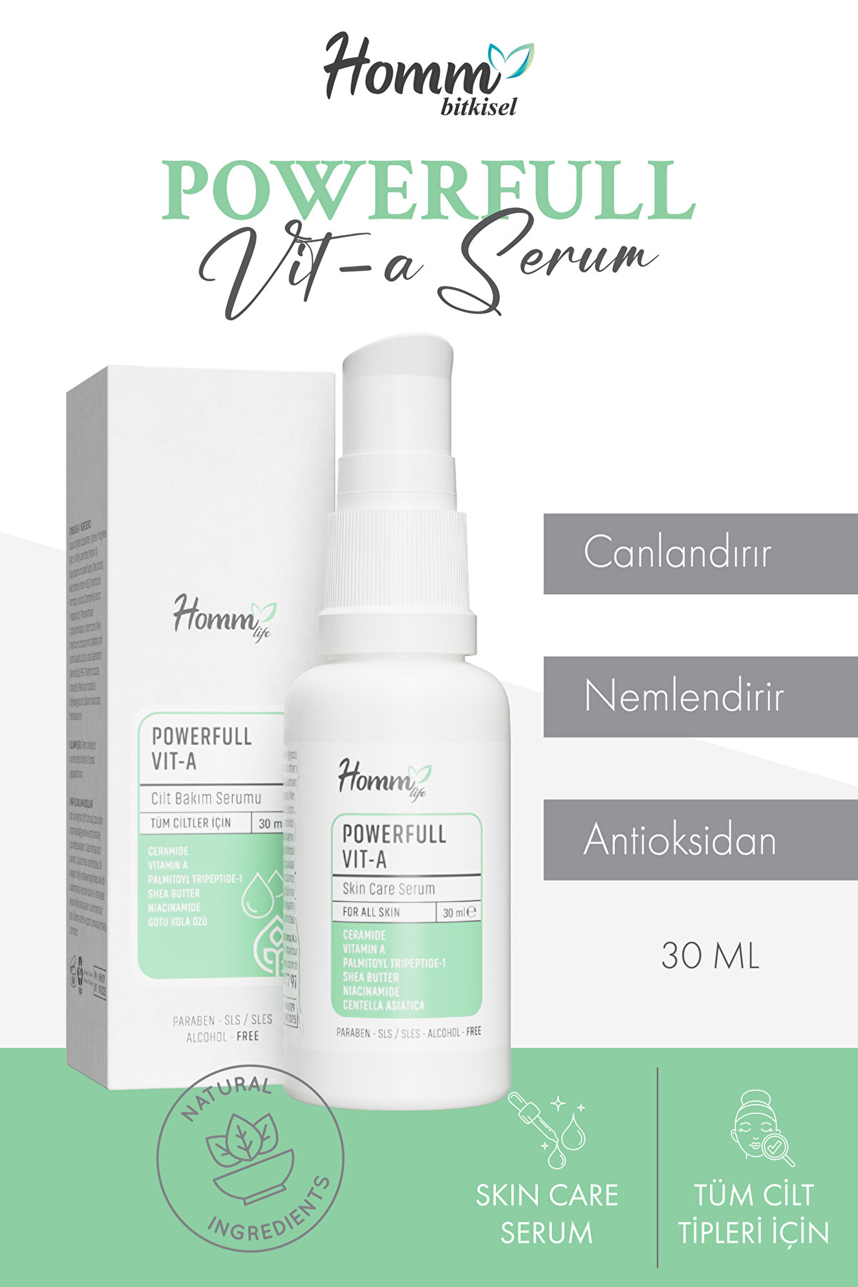 Homm Life Hommlıfe Powerfull Vıt -a Retinol Serum 30 mlFiyatı ...
