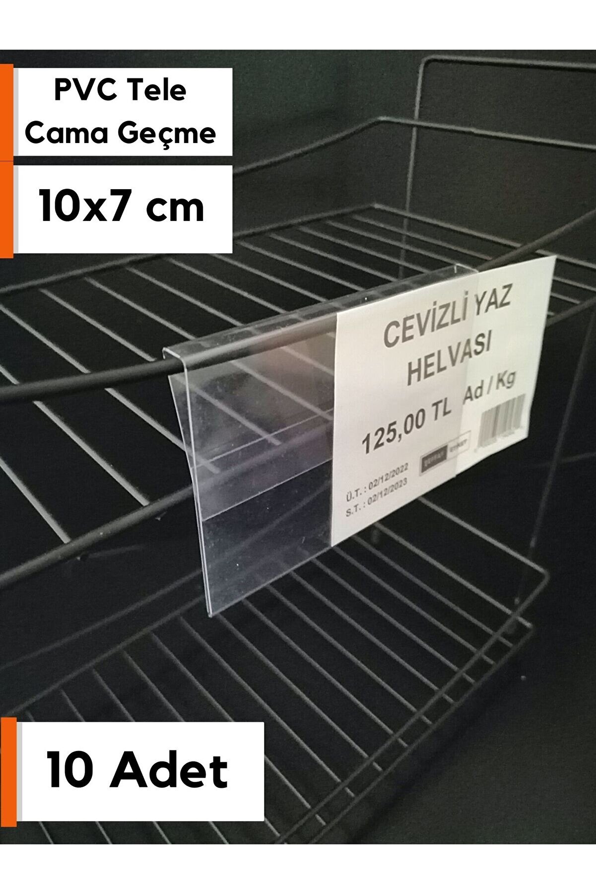 Şeffaf Etiket 10 Adet PVC Şeffaf Etiketlik 10x7 cm Tele Cama Geçme Asma ...