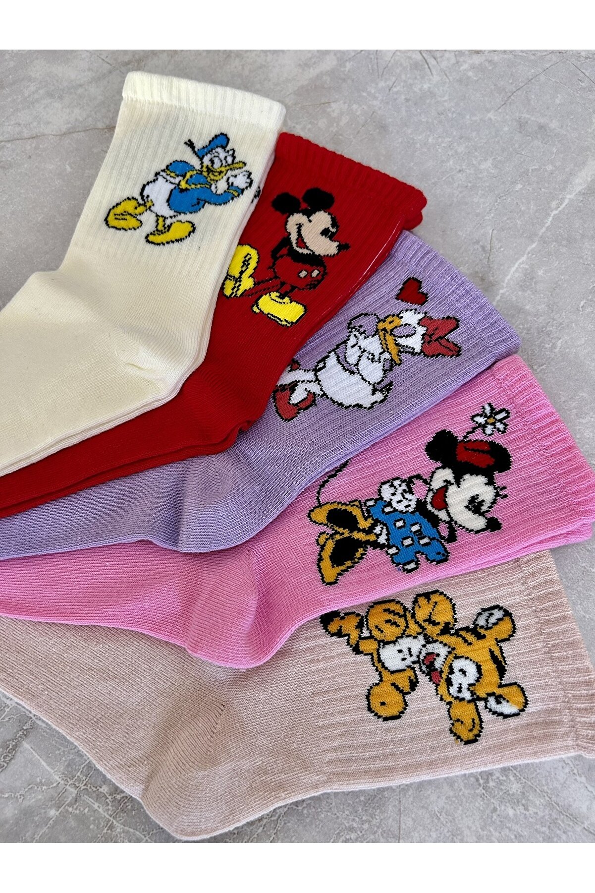 Sky Socks 5'li Mickey Mouse Neşeli Çizgi Karakter Seti Kokulu Tenis ...