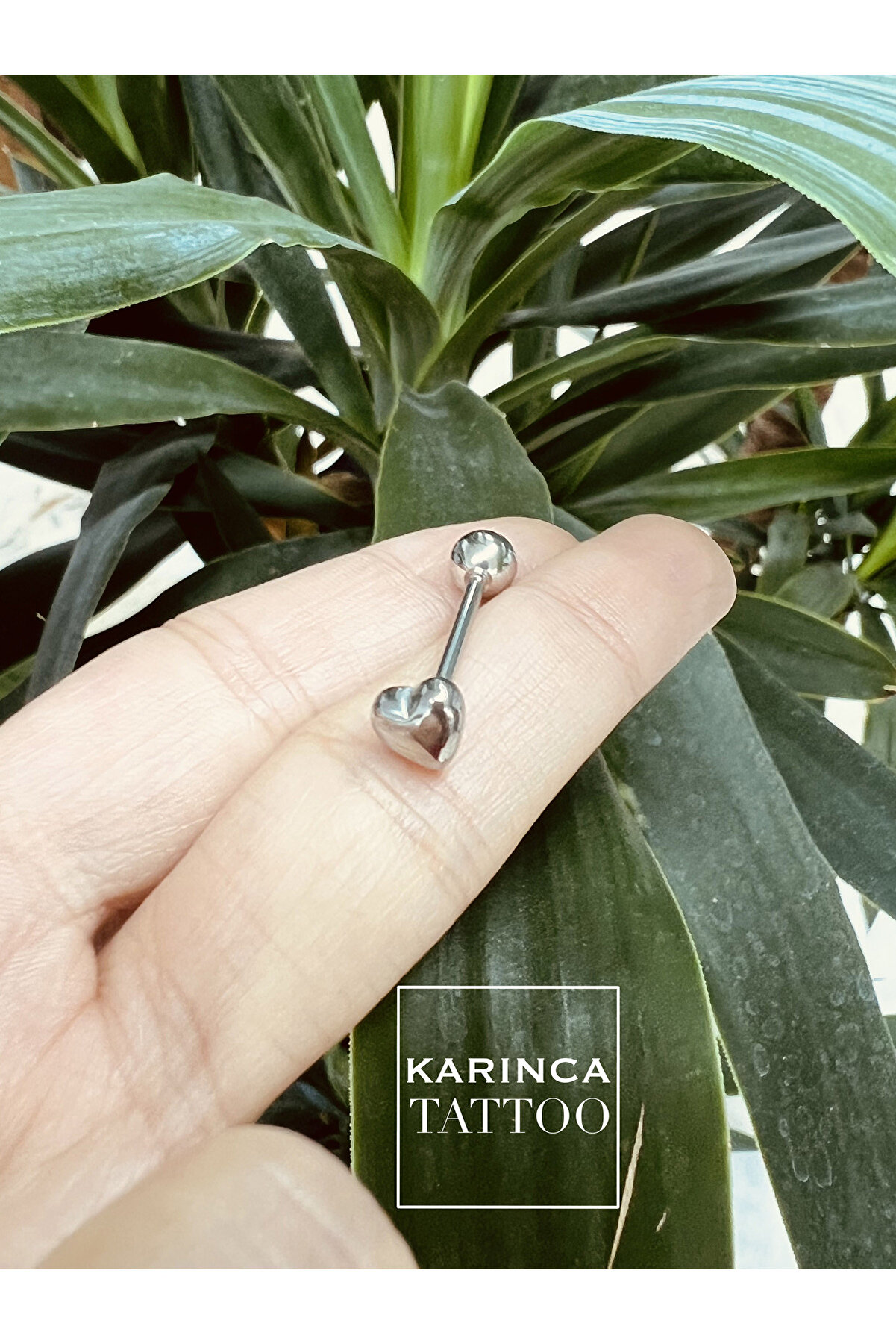 Karınca Piercing Kalp Piercing Yüksek Kalite Cerrahi Çelik Dil ...