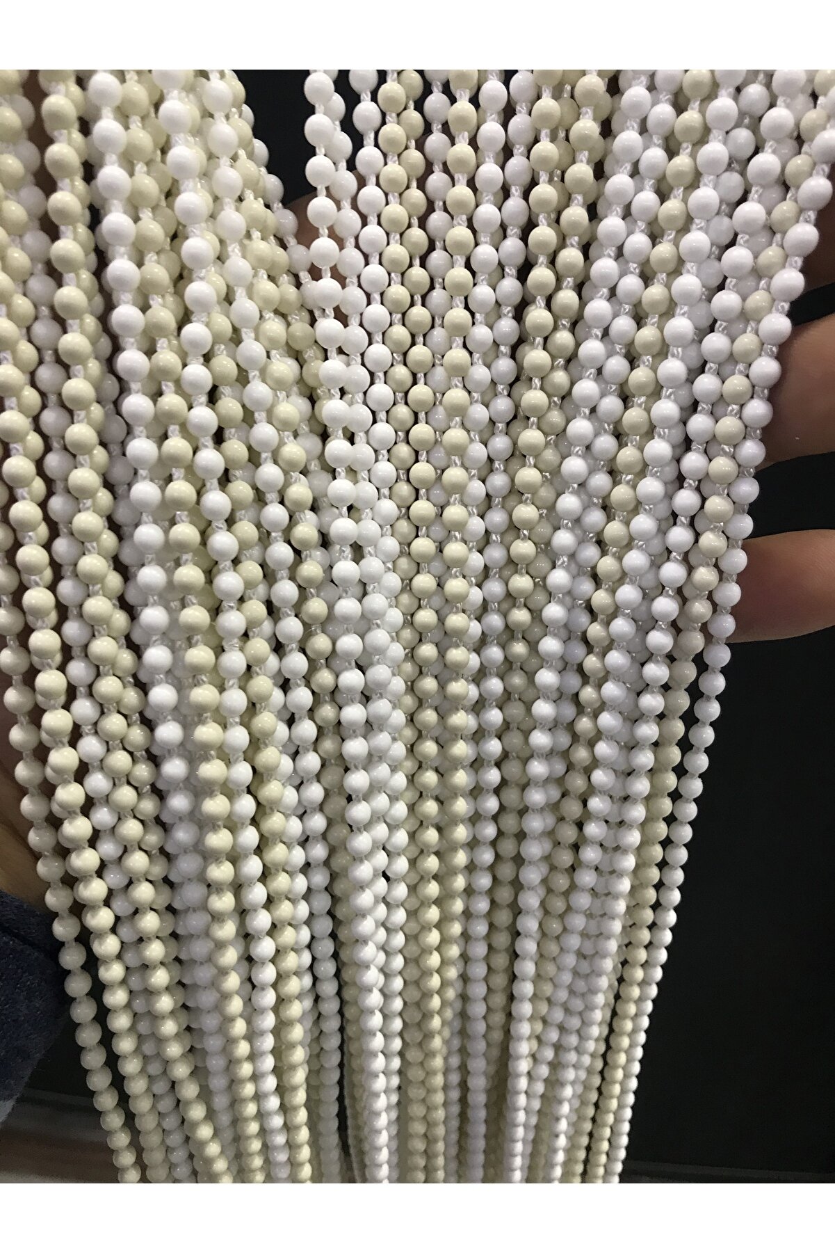 özdeğer home 80x180krembeyaz 1cm Aralık Zincir Perde Ahşap Kapı Perdesi ...