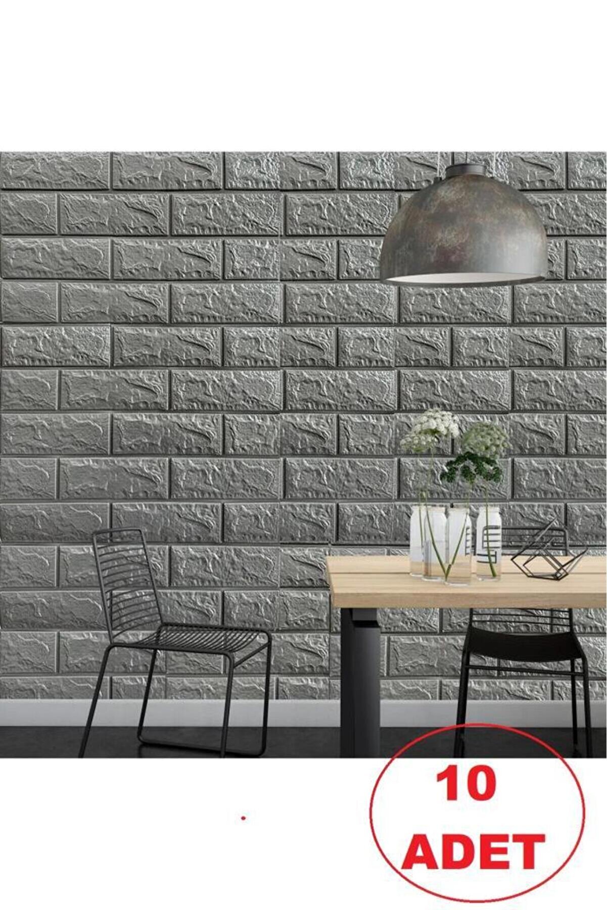 Renkli Duvarlar 10 Adet 50x54 Cm Gri Silinebilir Kendinden Yapışkanlı ...