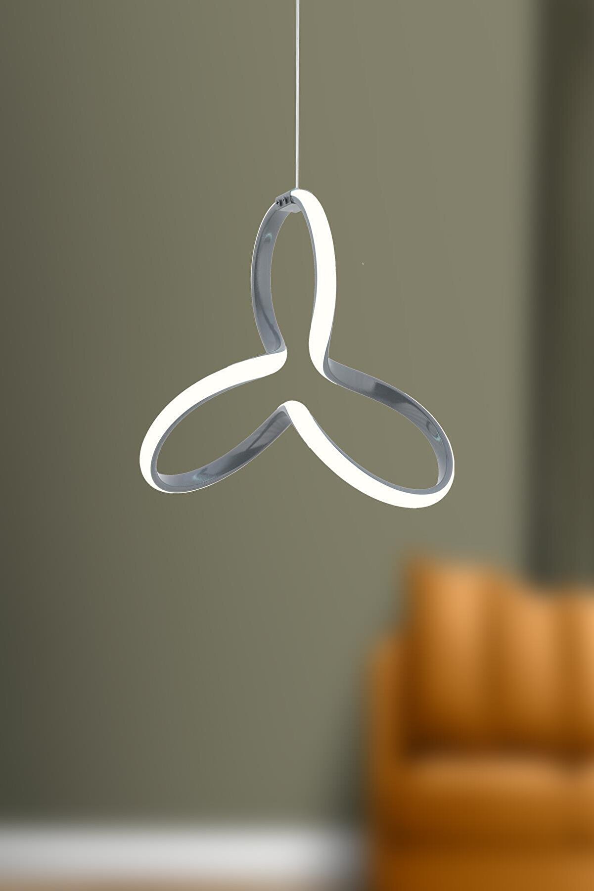 Dekorluna Martin Antrasit Modern Sarkıt Led Avize Beyaz Işık Salon ...