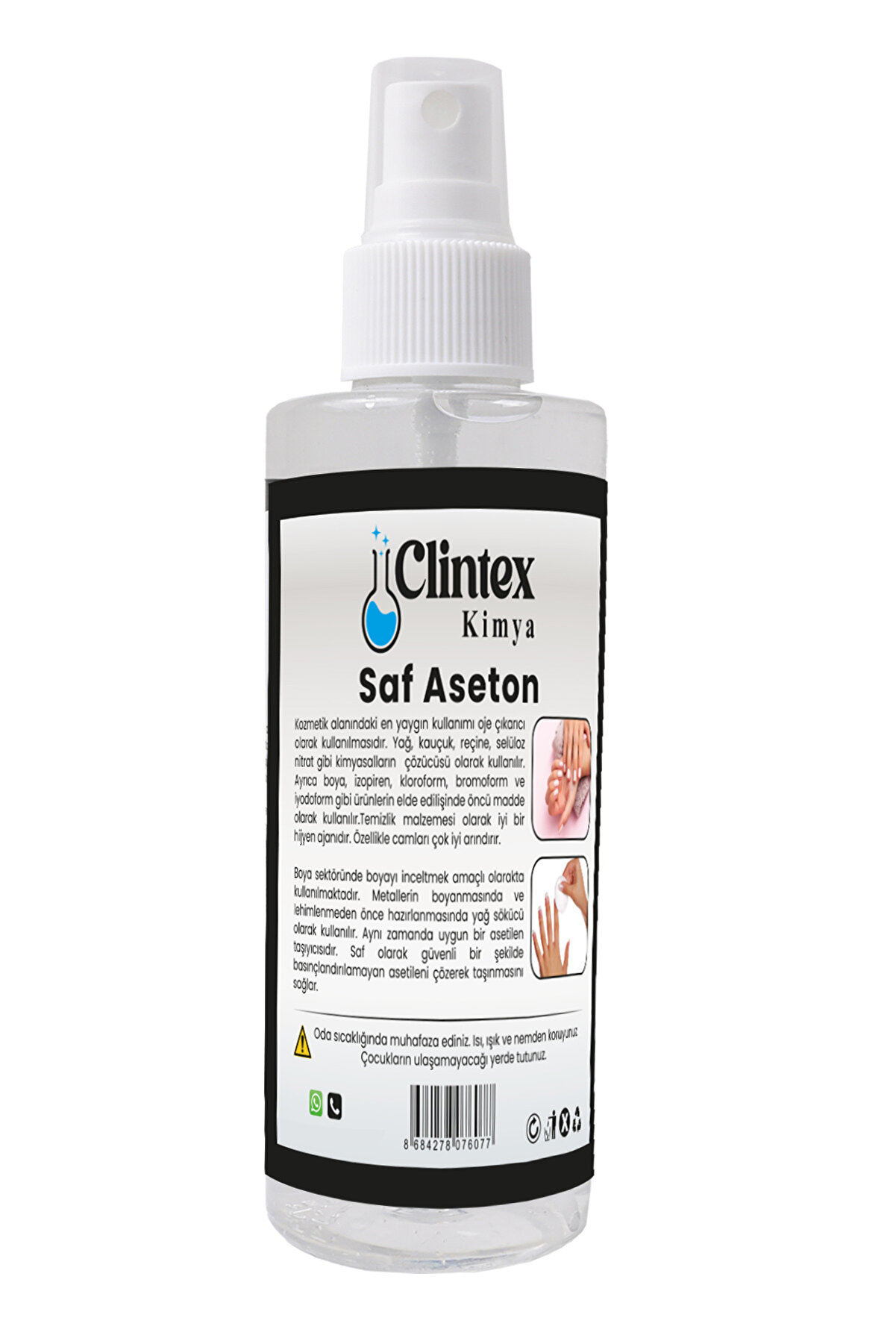 Clintex Kimya Saf Aseton %99.9 200 Ml Fiyatı, Yorumları - Trendyol