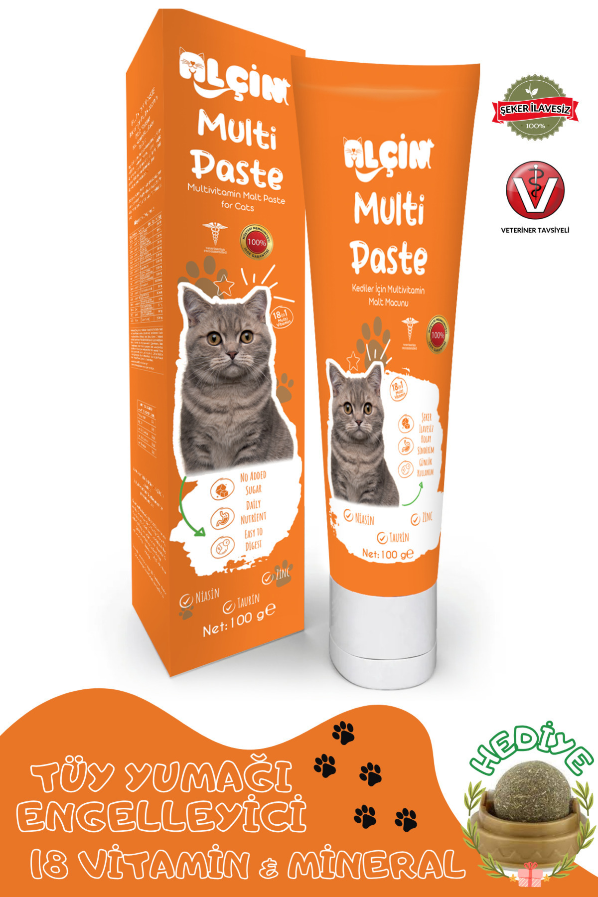 ALÇİN Multivitamin Macun 100g (KEDİLERDE BAĞIŞIKLIK SİSTEMİ ...