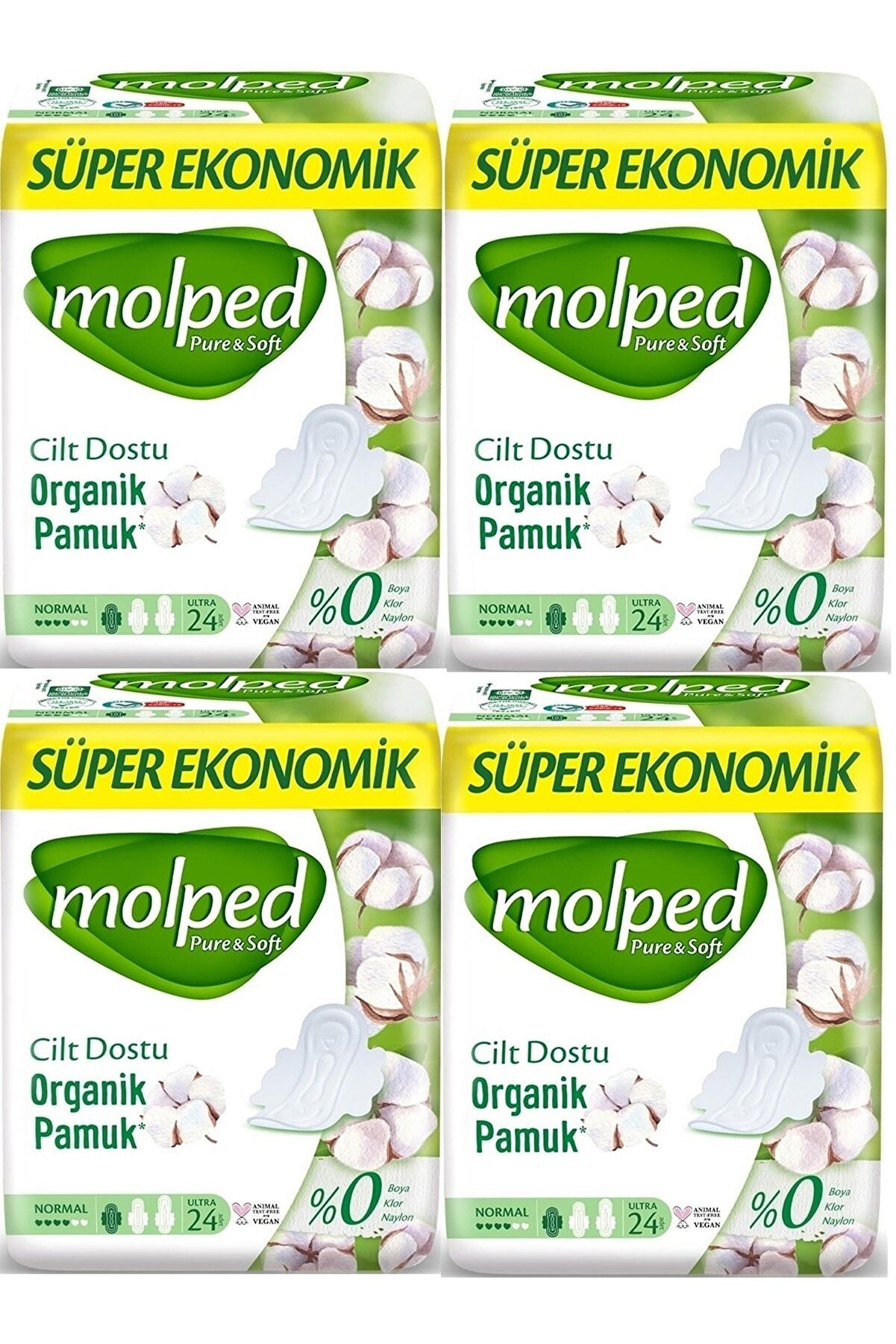 Molped Pure & Soft Normal Süper Ekonomik Ped 24 Lü X 4 Adet - Fiyatı ...
