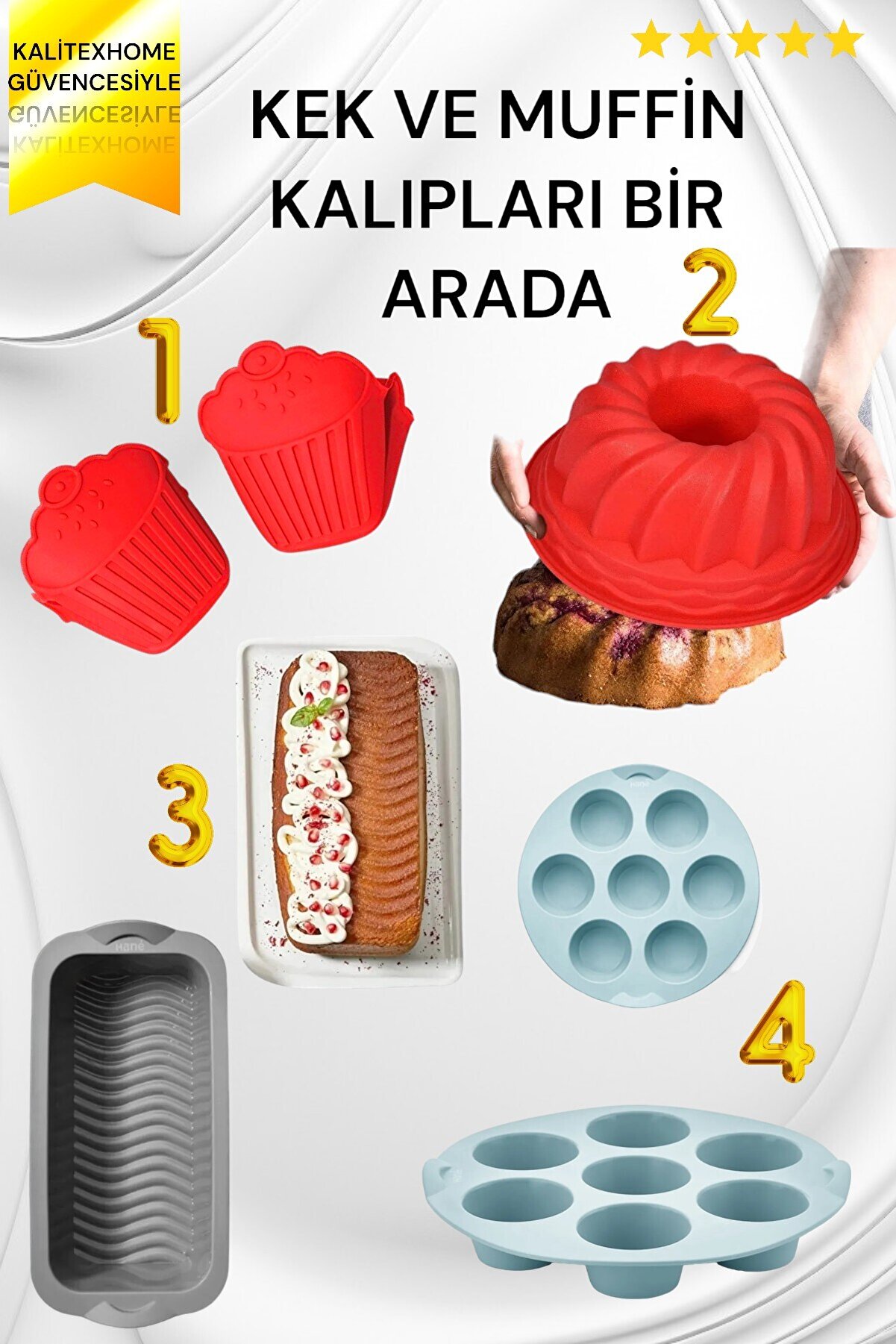 kalitexhome SİLİKON KEK KALIBI TAÇ YUVARLAK KEK KALIBI BUTON KEK KALIBI ...