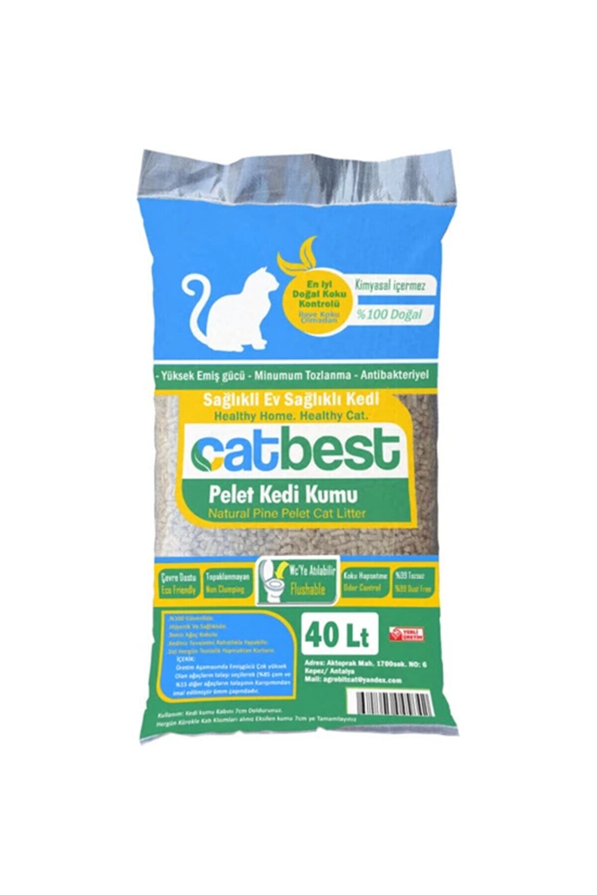 catbest Cat Pellet Çam Peleti Kedi Kumu 40 Lt Pelet En Iyi Kedi Bakımı ...