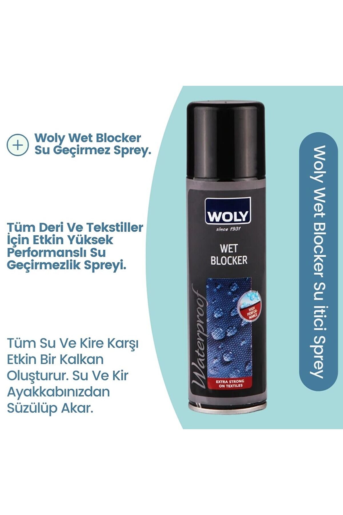 Woly Wet Blocker Su Geçirmezlik Spreyi. Su İtici Sprey. 250ml Fiyatı ...
