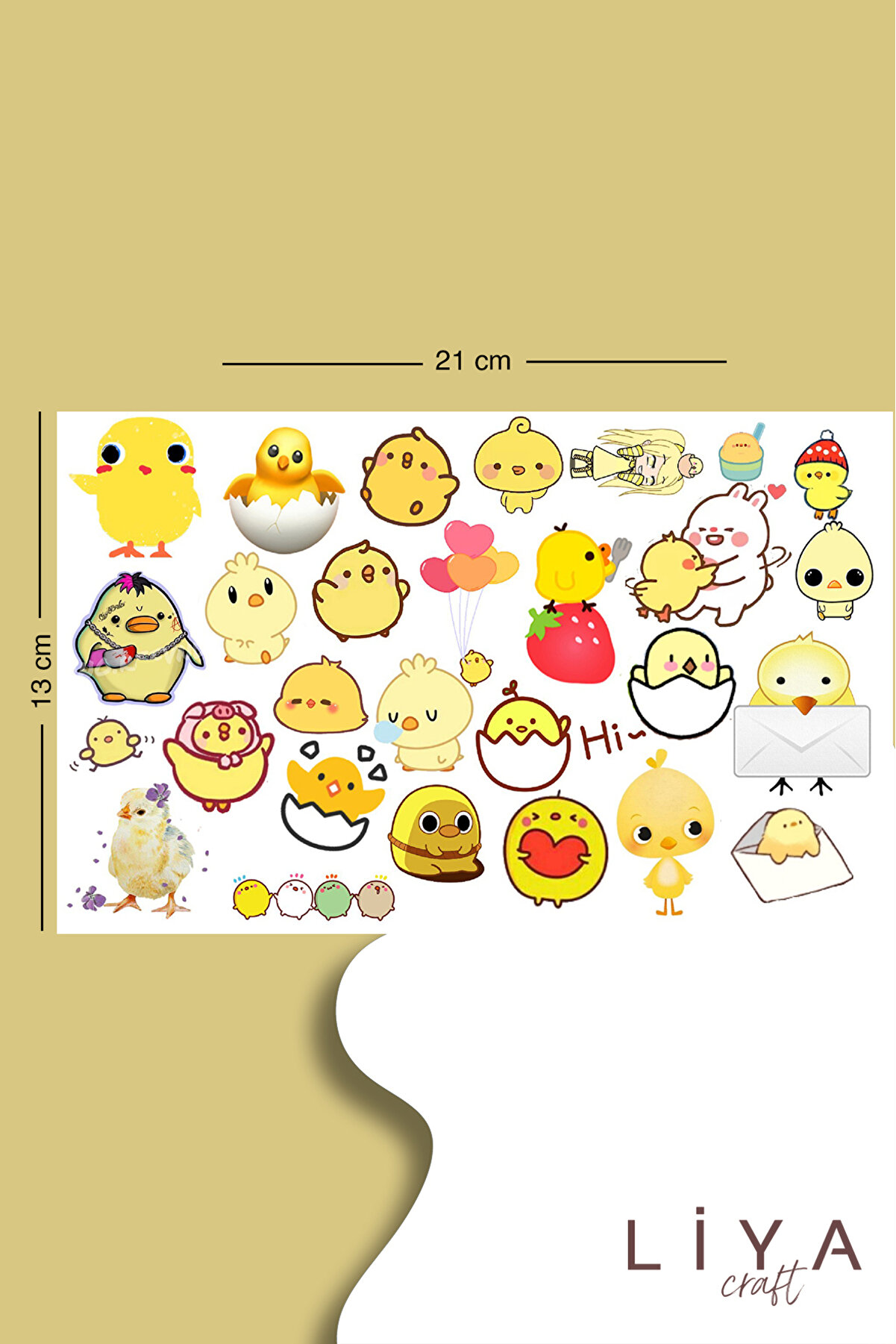 LiyaCraft Sevimli Civciv Planlayıcı Sticker Seti Planner Ajanda Bullet ...