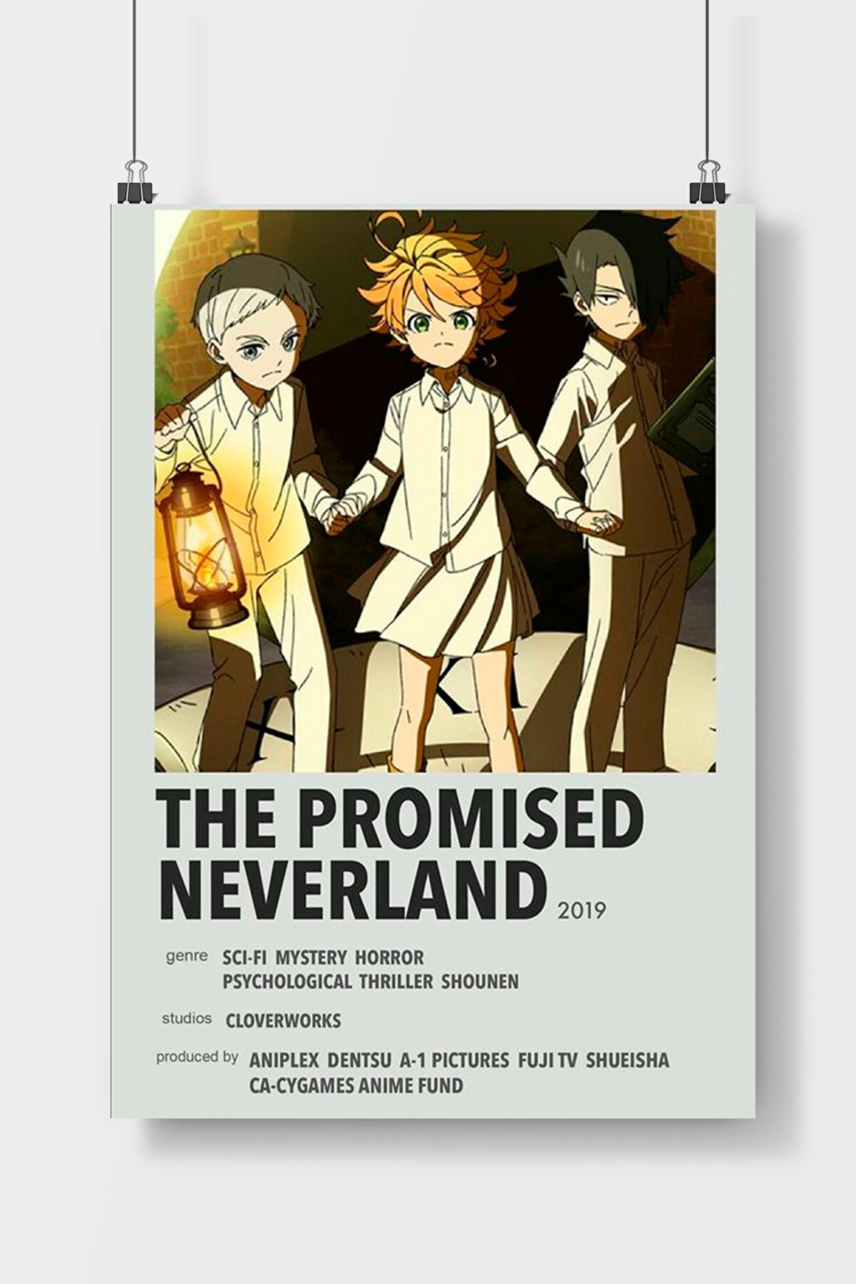TREND The Promised Neverland Anime Poster Çerçevesiz Parlak Fotoğraf ...