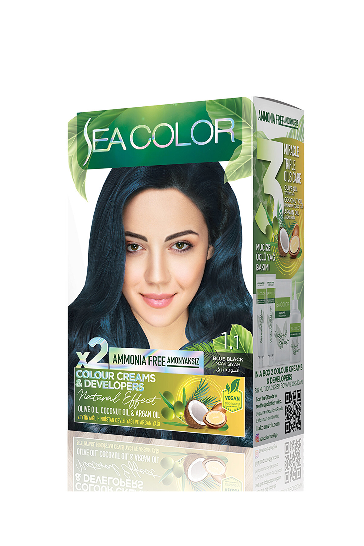 Sea Color Amonyaksız, Vegan, Doğal, Besleyici Kalıcı Saç Boyası%100 ...