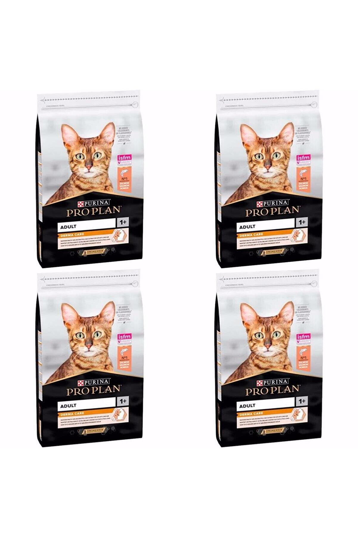 Pro Plan Pro Plan Derma Plus Somonlu Yetişkin Kedi Maması 1,5 Kg X 4 ...