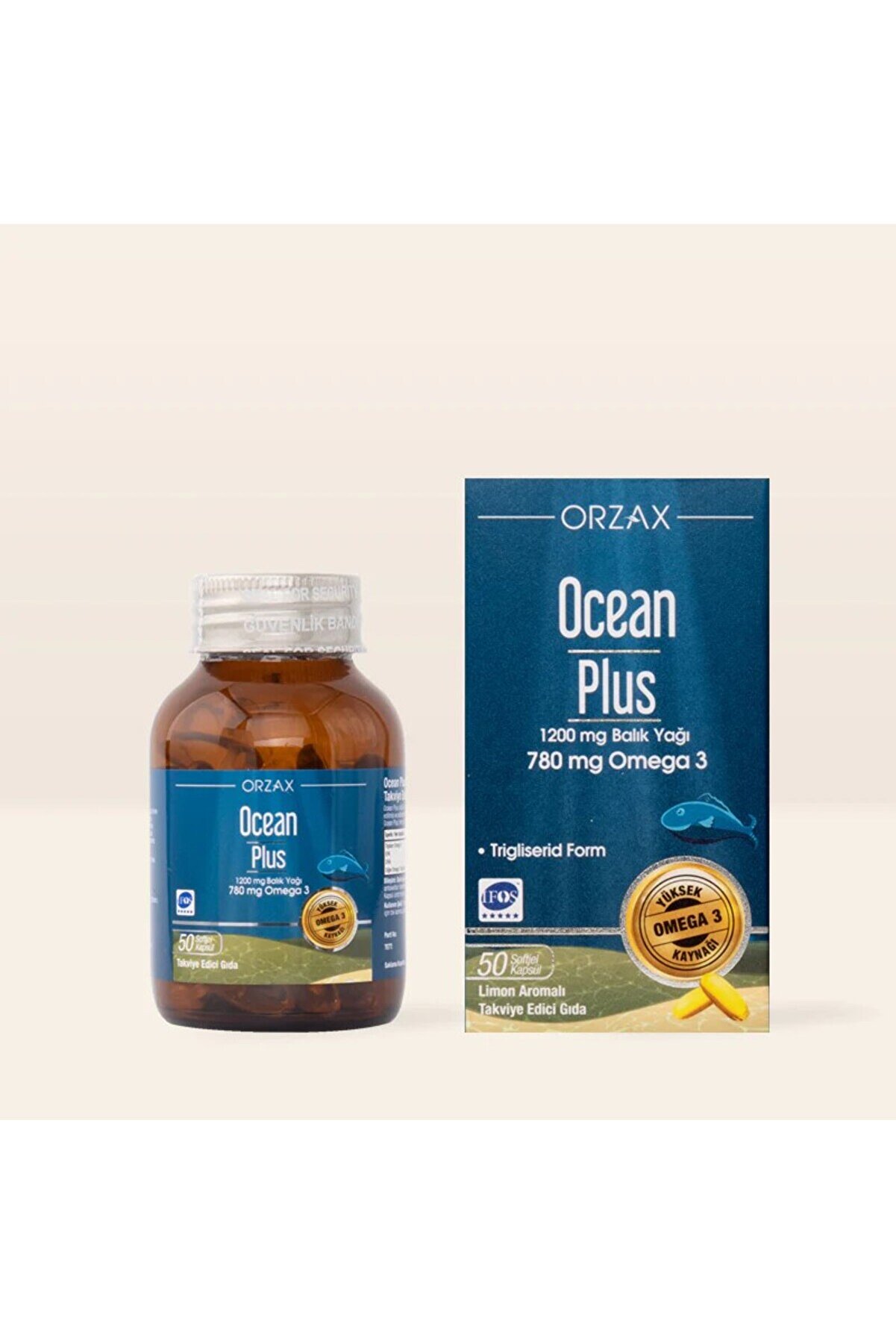 Orzax Ocean Plus 1200 mg 50 Kapsül Balık Yağı Fiyatı, Yorumları - Trendyol