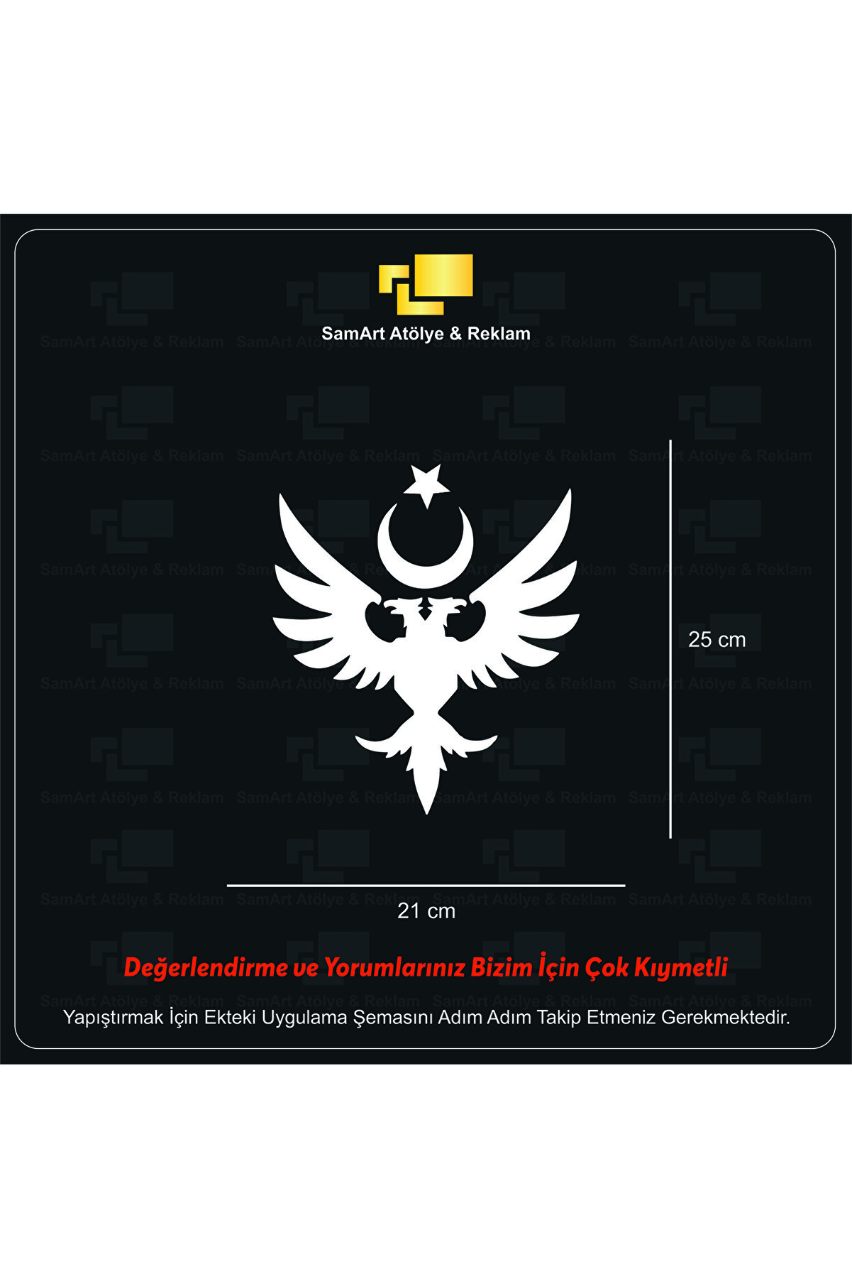 sticker ARABA STİCKER ETİKET - ÇİFT BAŞLI KARTAL BAYRAK Fiyatı ...