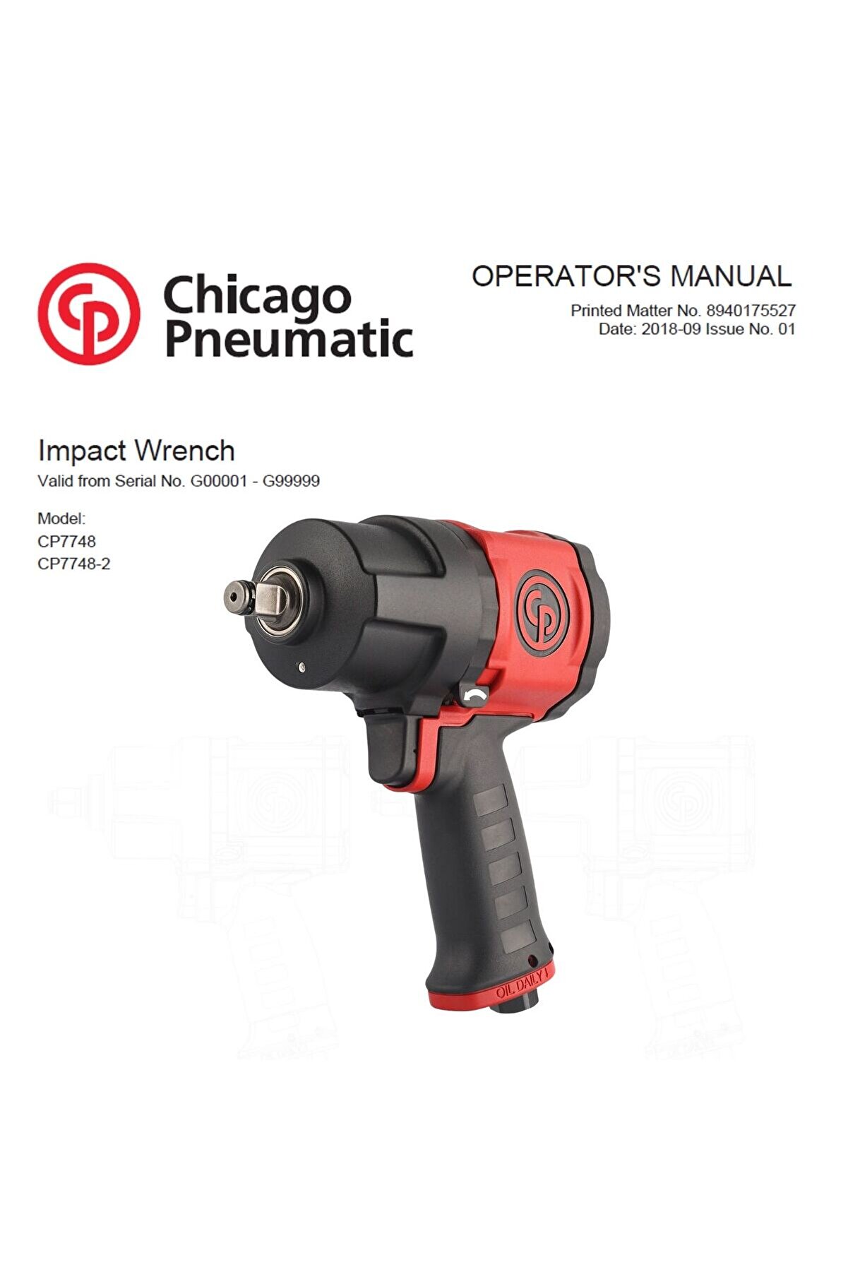 CHICAGO PNEUMATIC CP7748 Havalı Darbeli Bijon Somun Sıkma Sökme Aleti ...